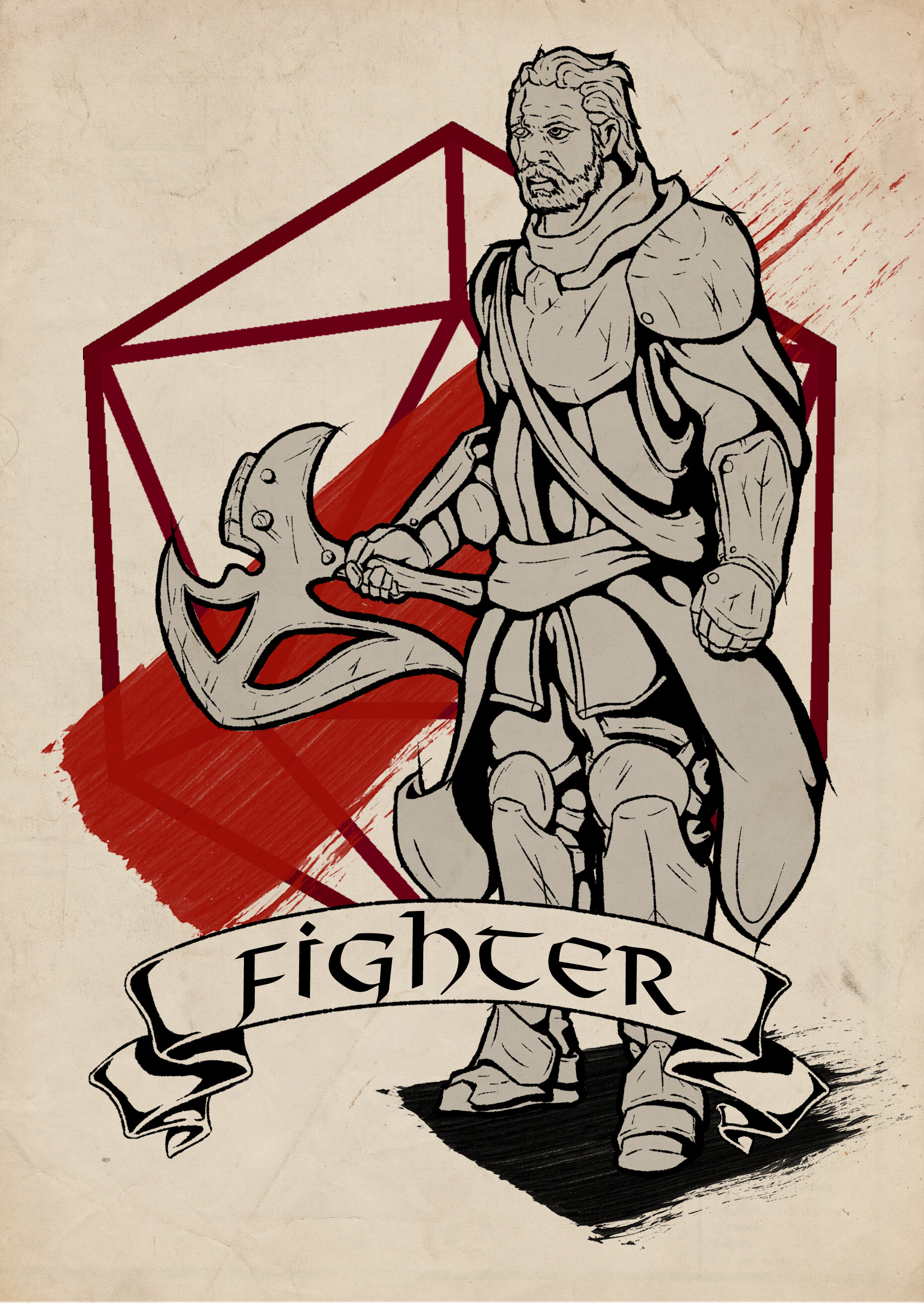 ArtStation - D&D- Fighter - No Fuss No Drama All Whack