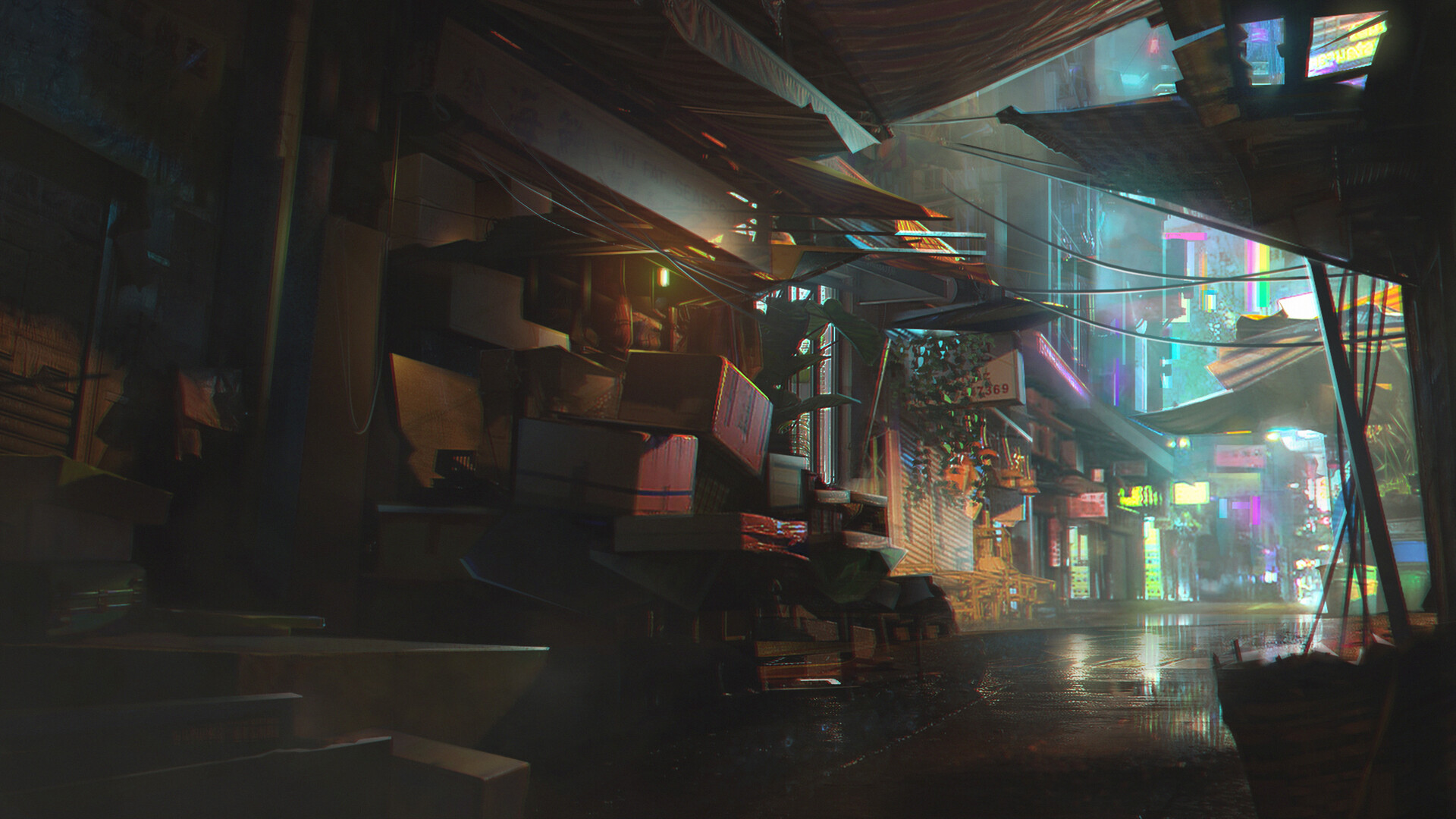 ArtStation - Lost In The Back Alley