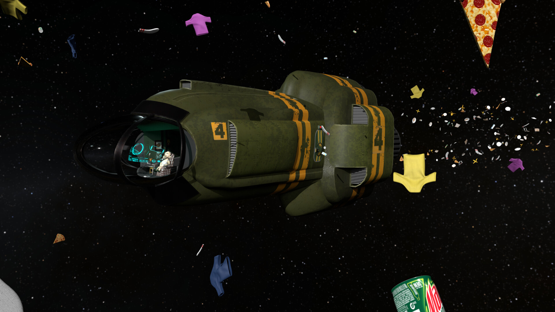 ArtStation - outside and inside of spaceship - concept
