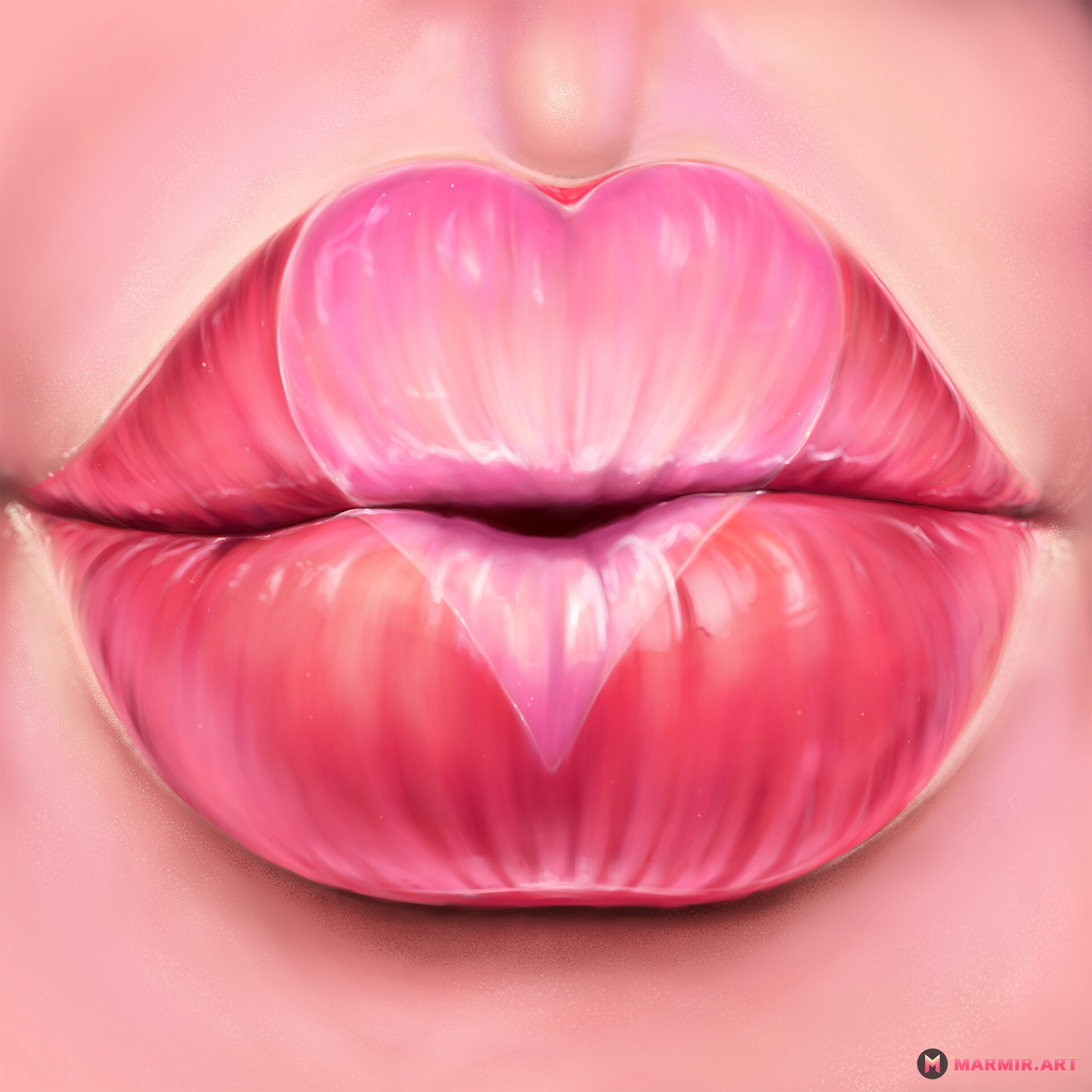 how to draw lips time lapse