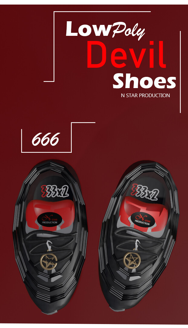 ArtStation - LOWPOLY DEVIL SHOES