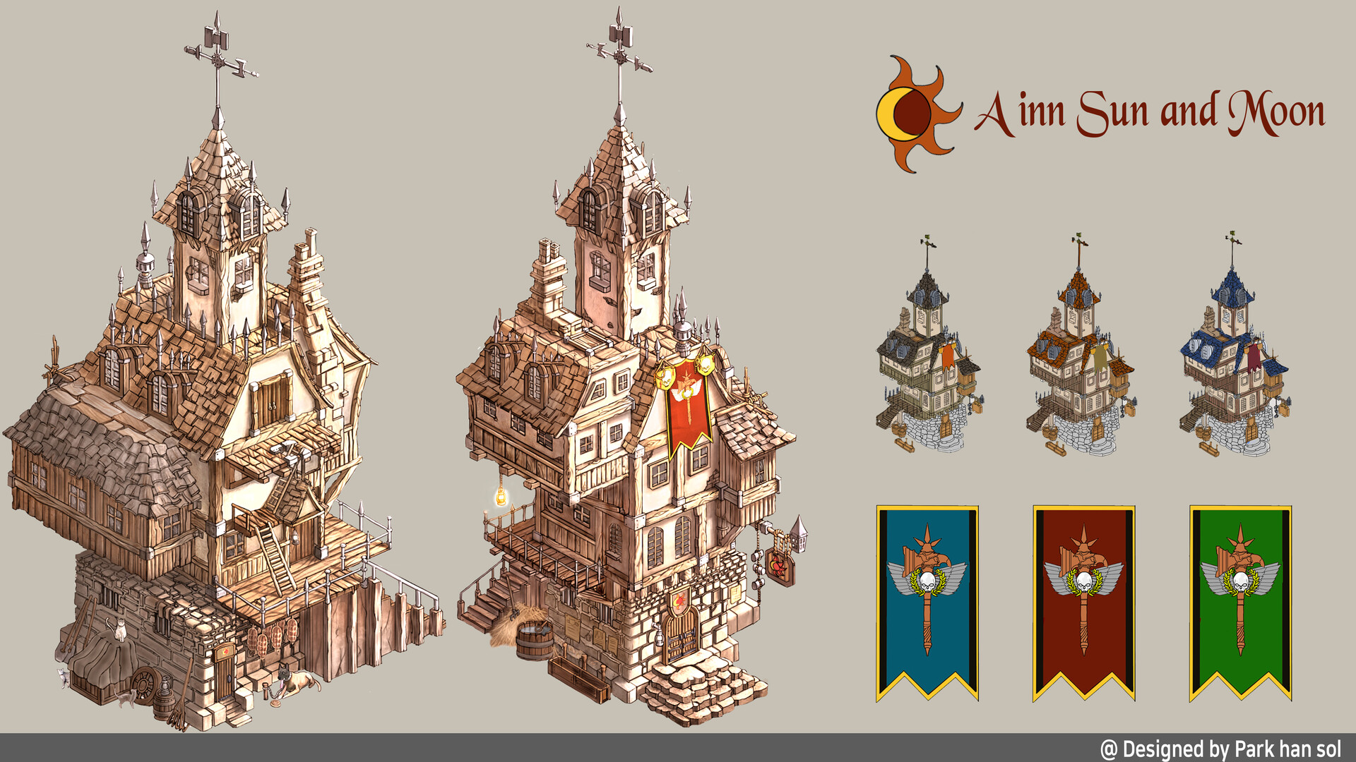 ArtStation - Fantasy medieval inn