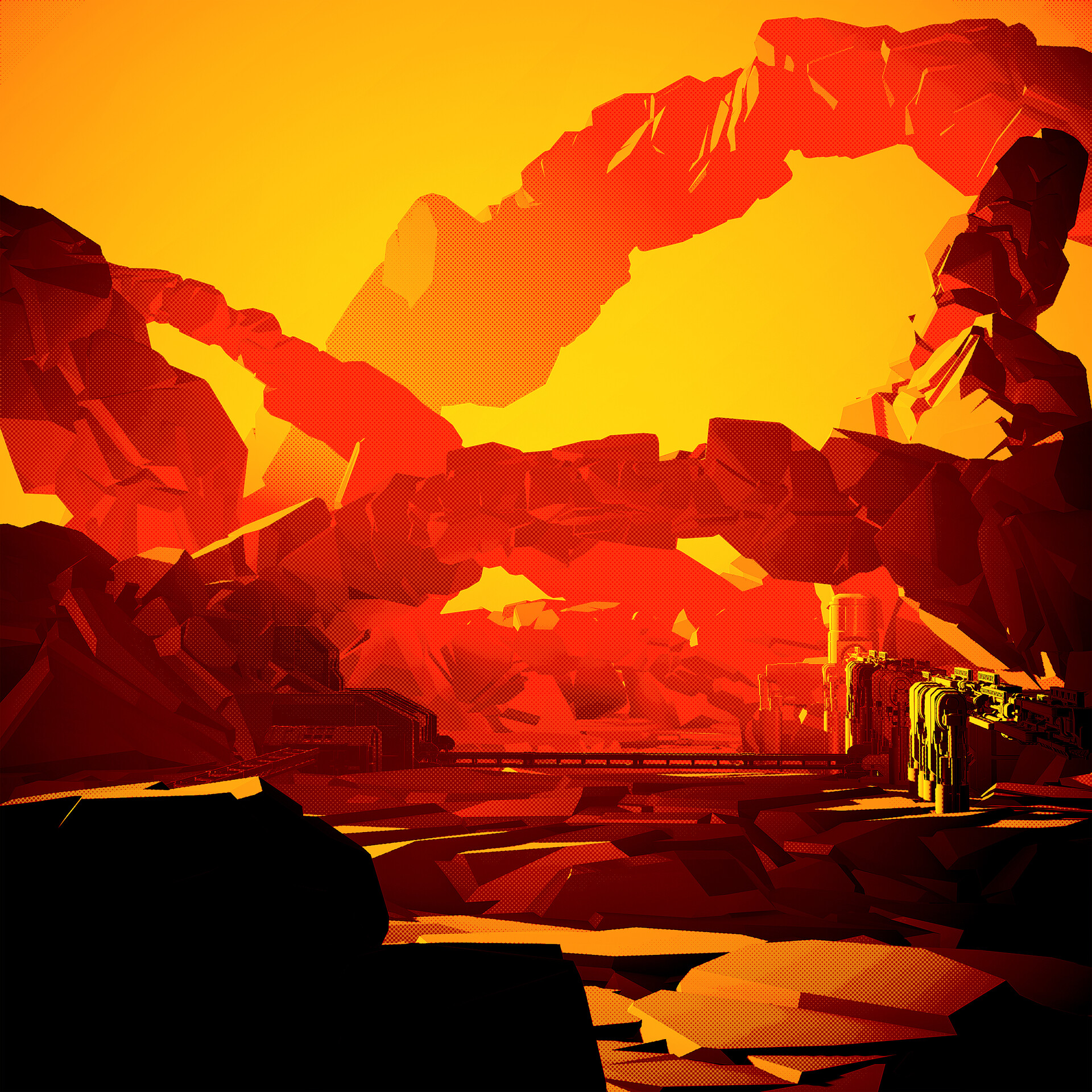 ArtStation - Stylized Martian Base 02