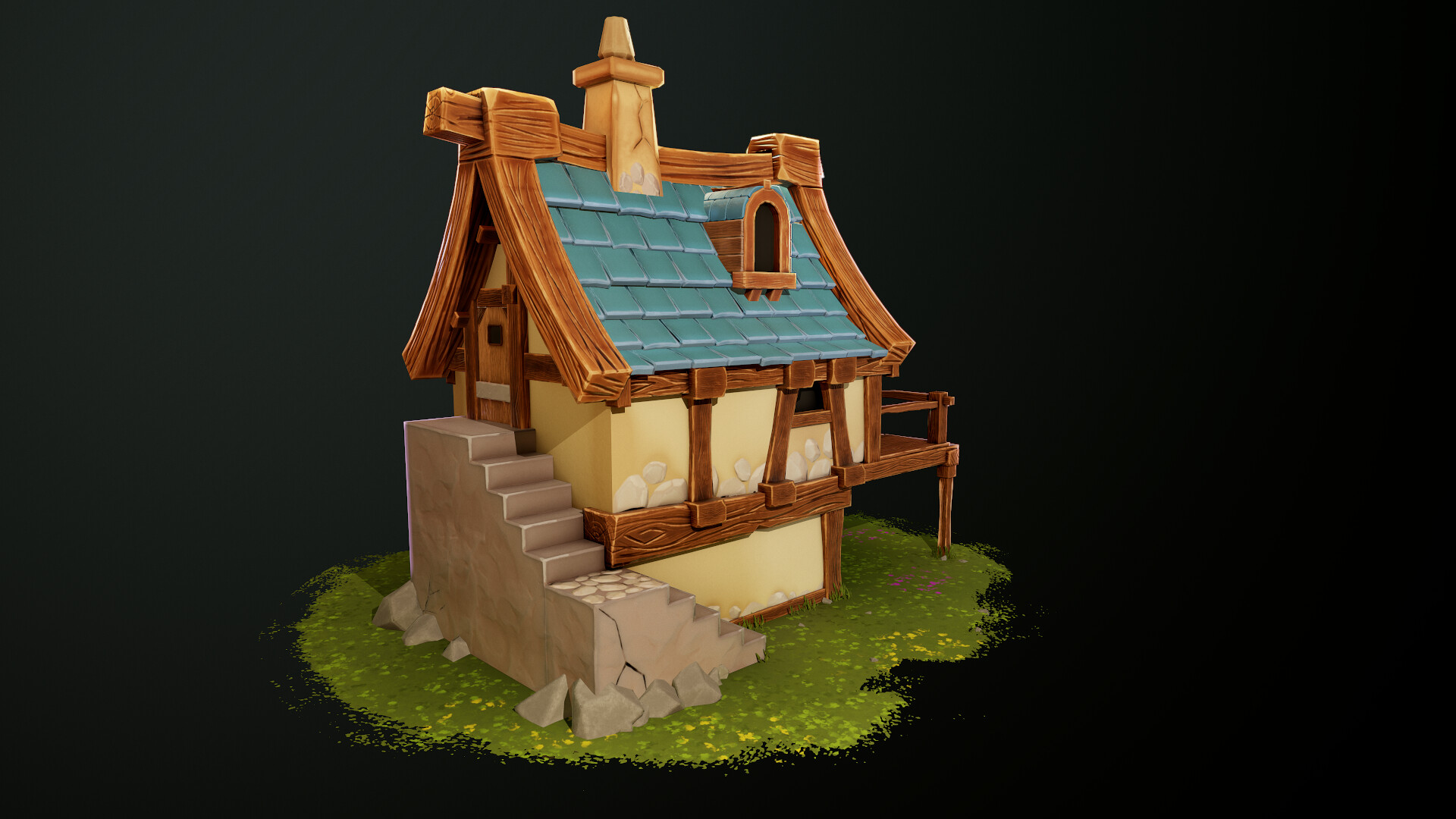 Arnaud Bourriot - Little House Stylized - Based on Baptiste Boutié's ...
