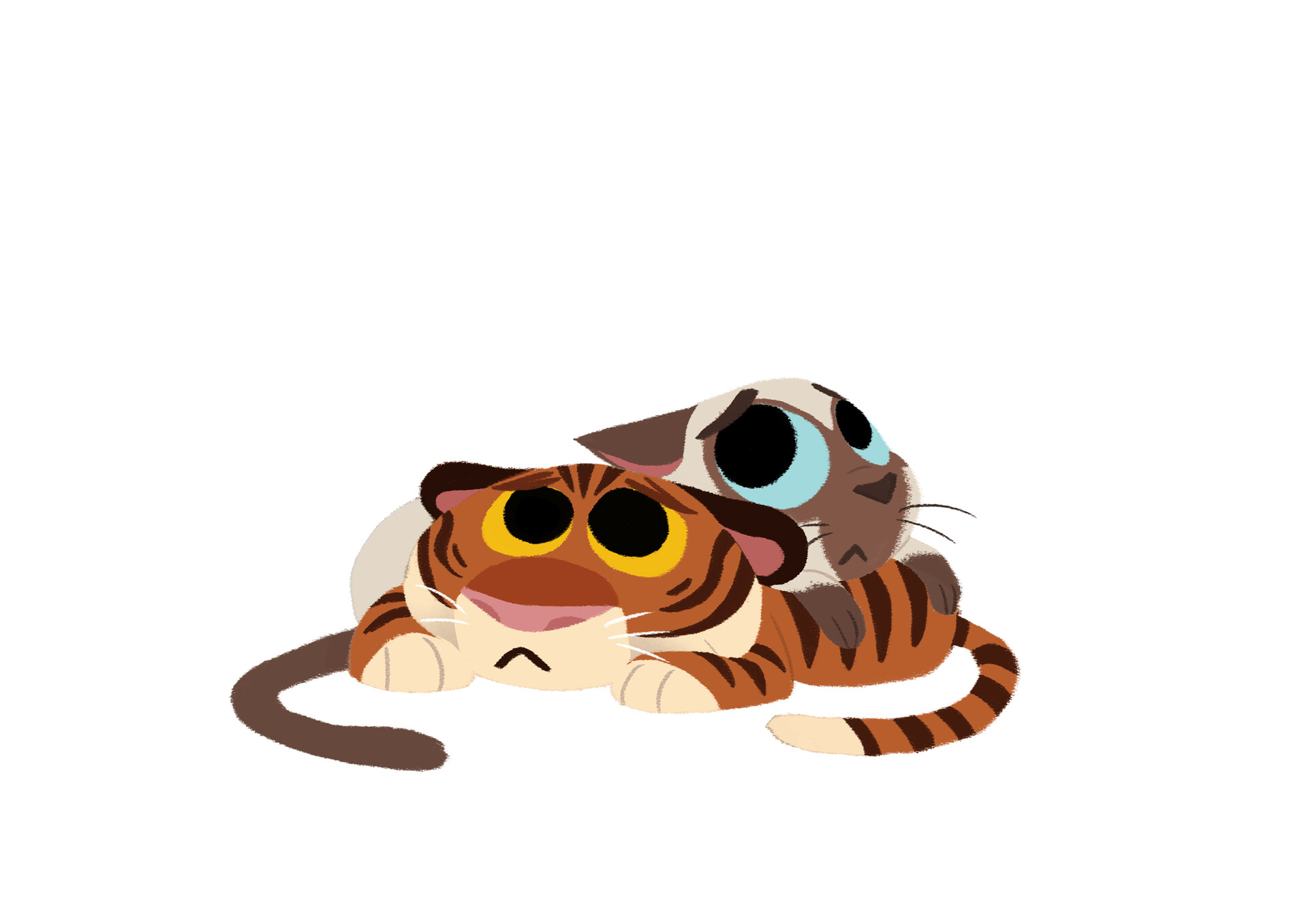 ArtStation - "Tigrou & Titou" - Children book illustration