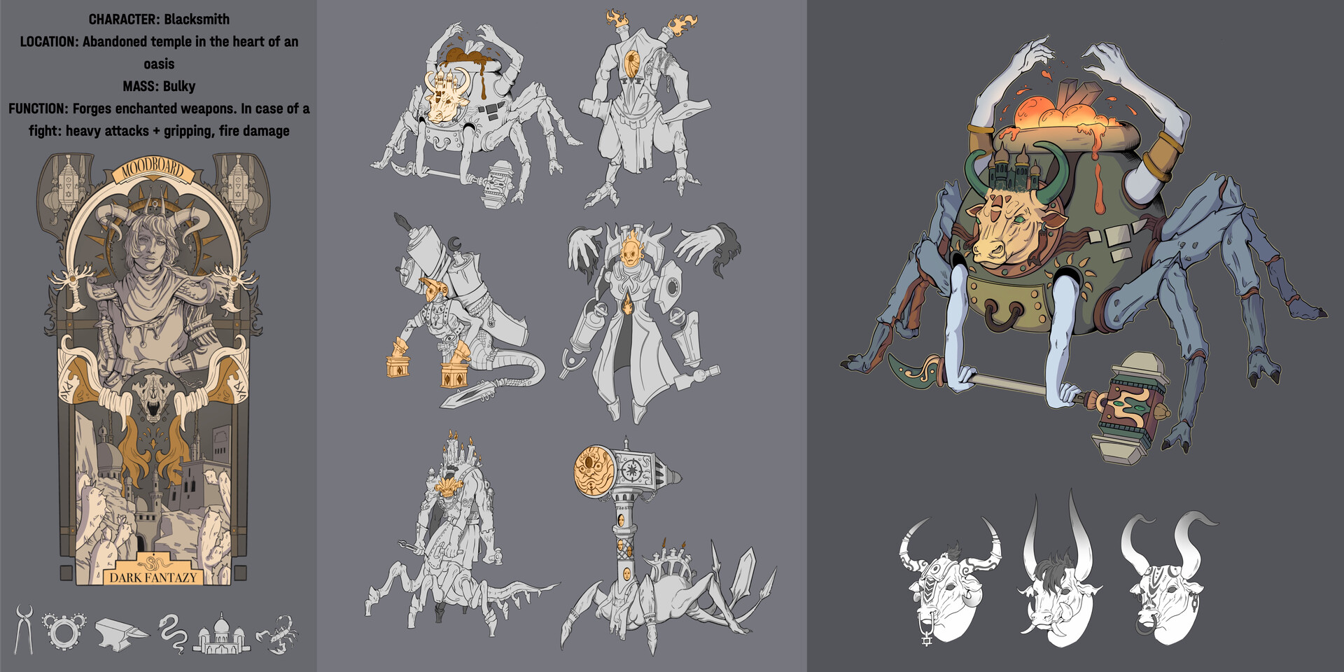 fantasy blacksmith concept art
