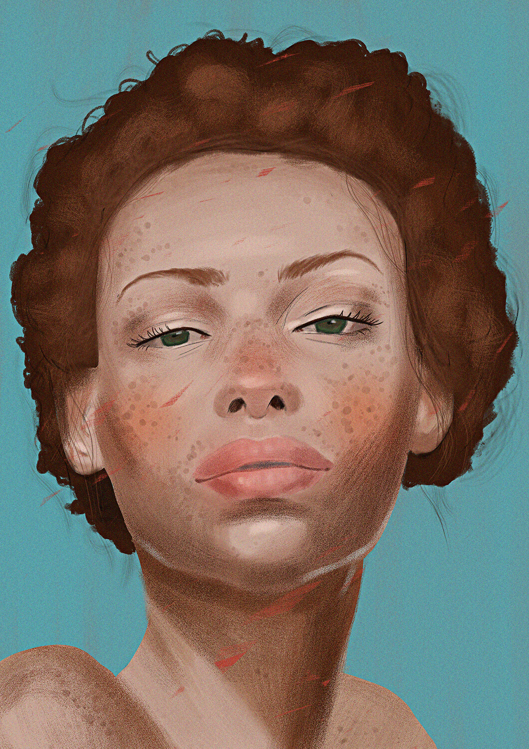 ArtStation - Curly hair girl