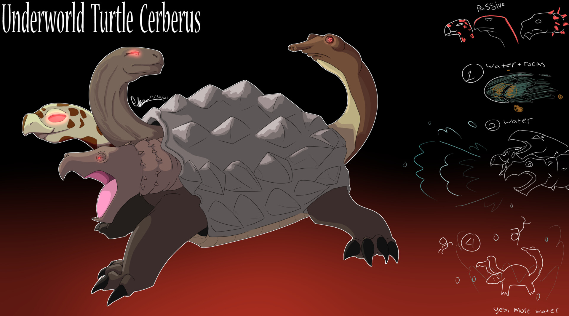 ArtStation - Underworld Turtle Cerberus Skin Concept