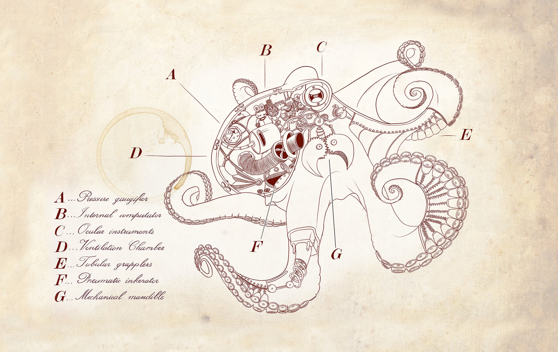 ArtStation - Steampunk Octopus