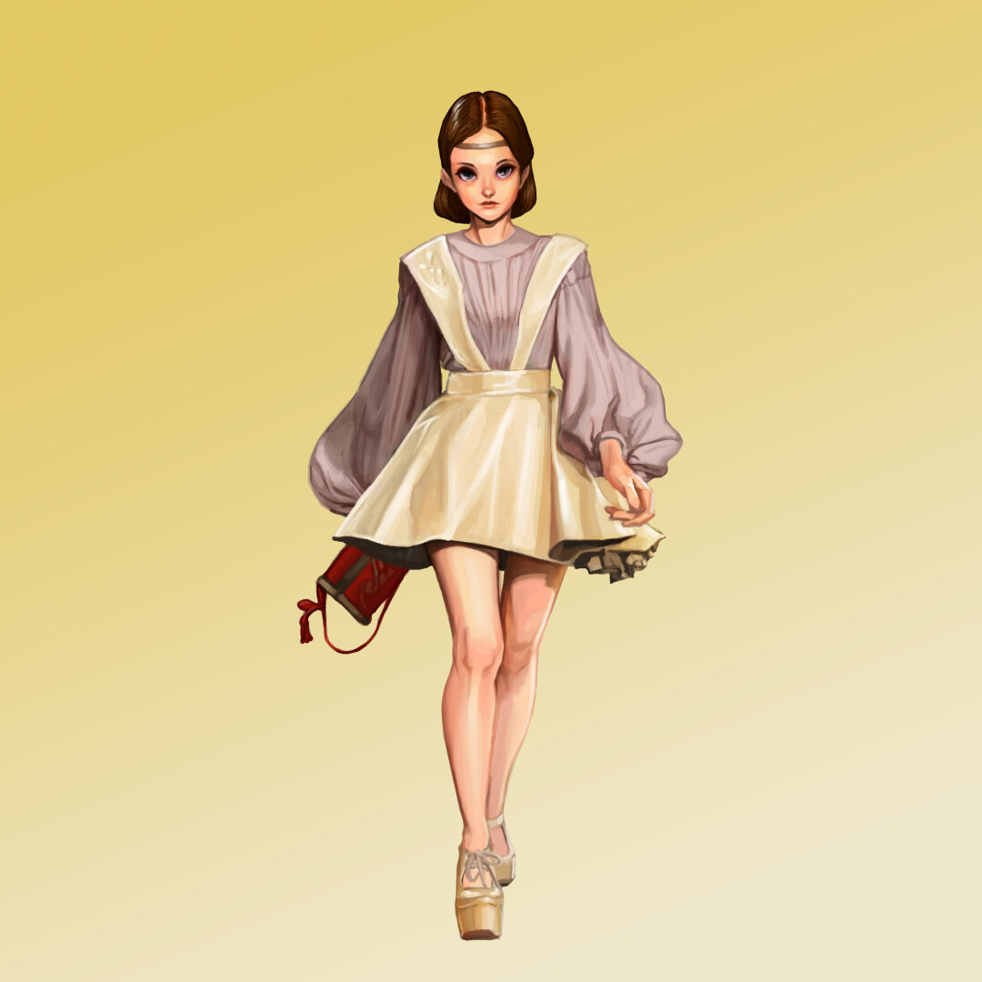 ArtStation - girl fashion costume illustration