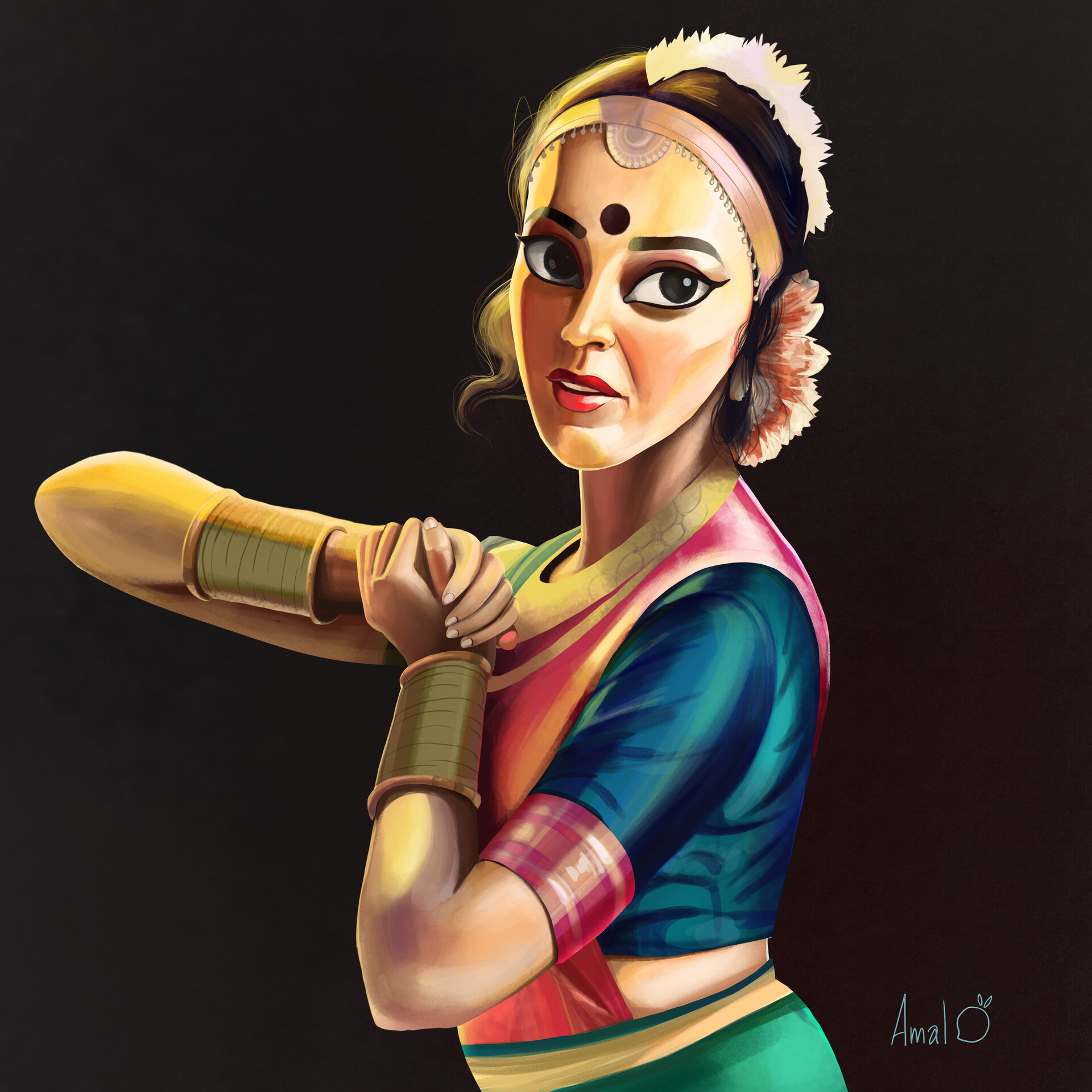 ArtStation - Indian Classical dancer