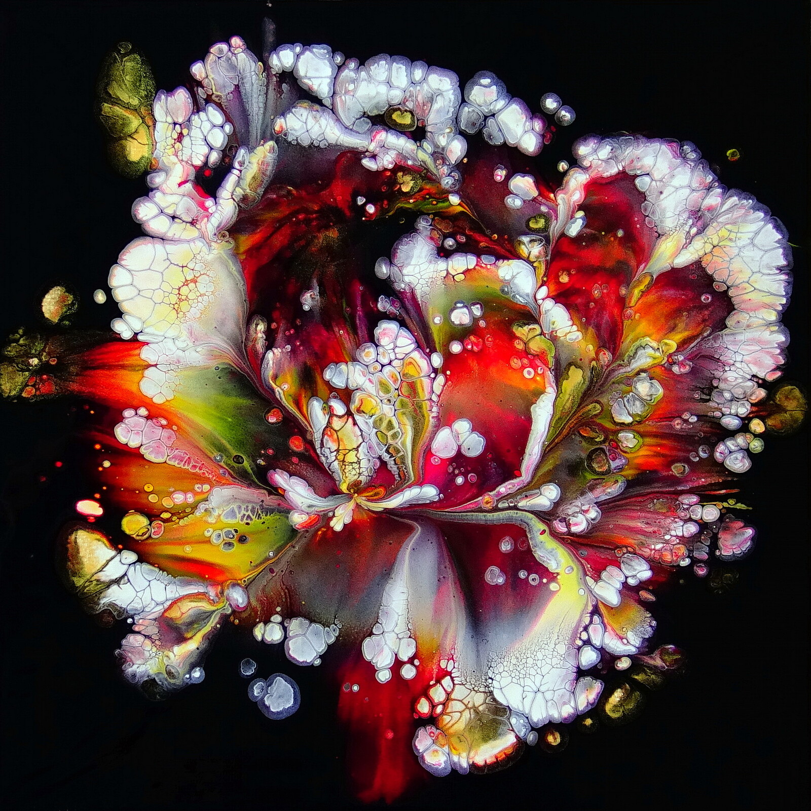 Fiona Art - Acrylic pouring COMPILATION ~ 5 FLOWER paintings ~ Fluid ...