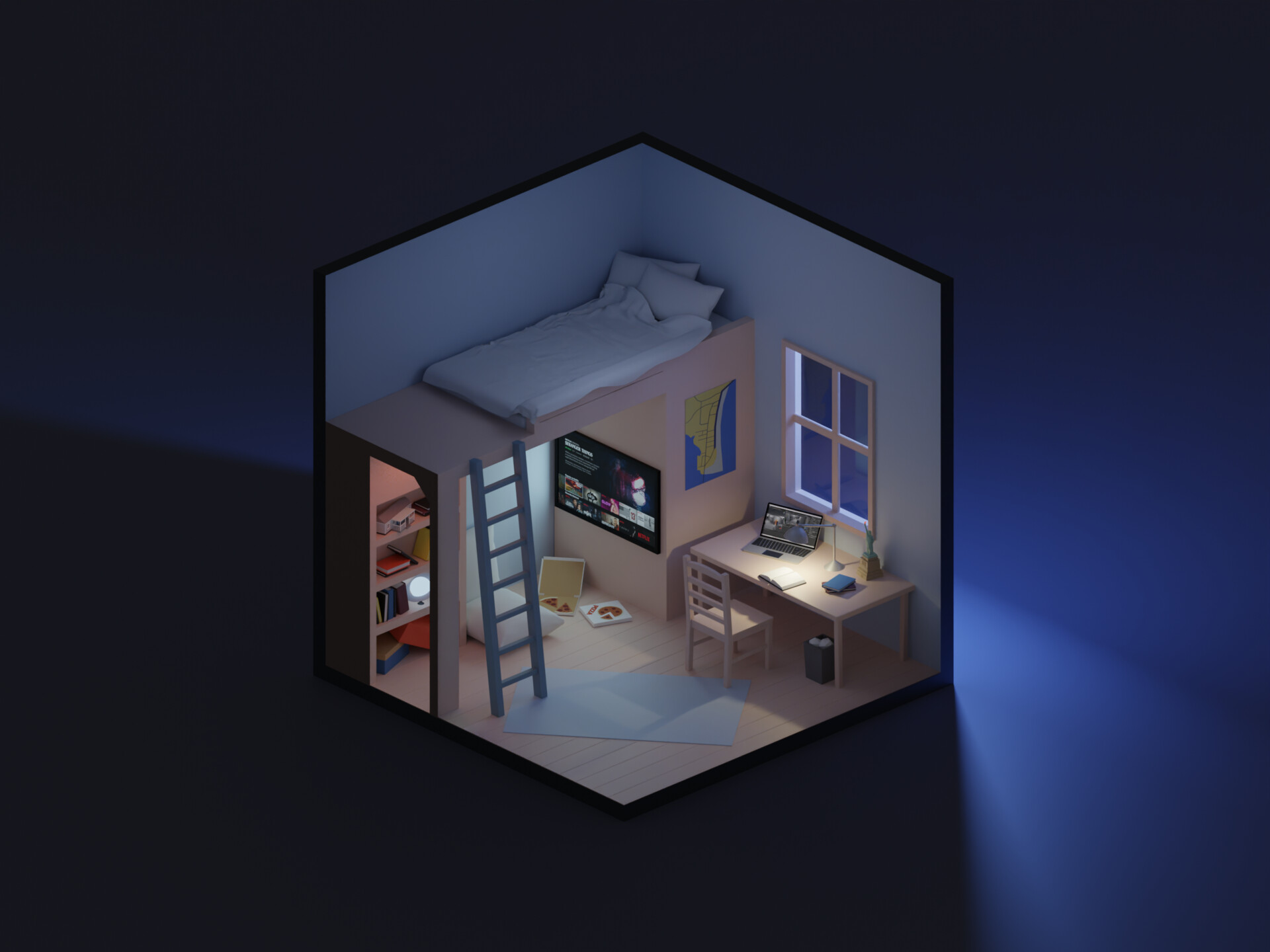 ArtStation - 3D Isometric Room