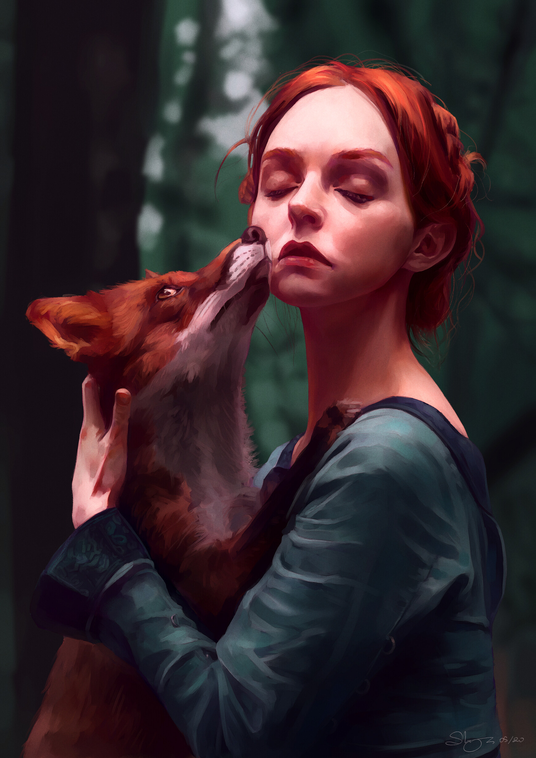 ArtStation - Redhead and Fox - Photo Reference Study