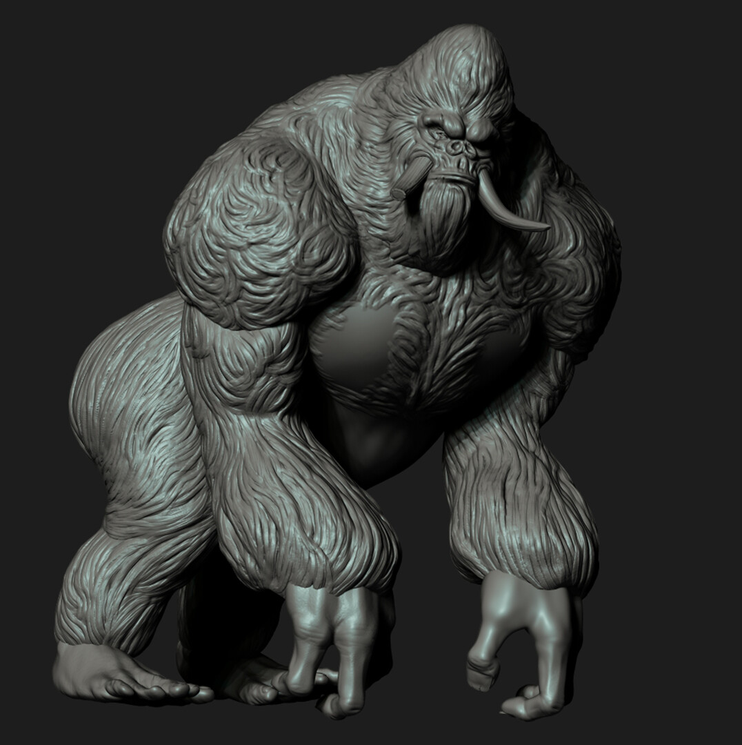 Fernando Poletto - Gorilla - Creature Concept 3D