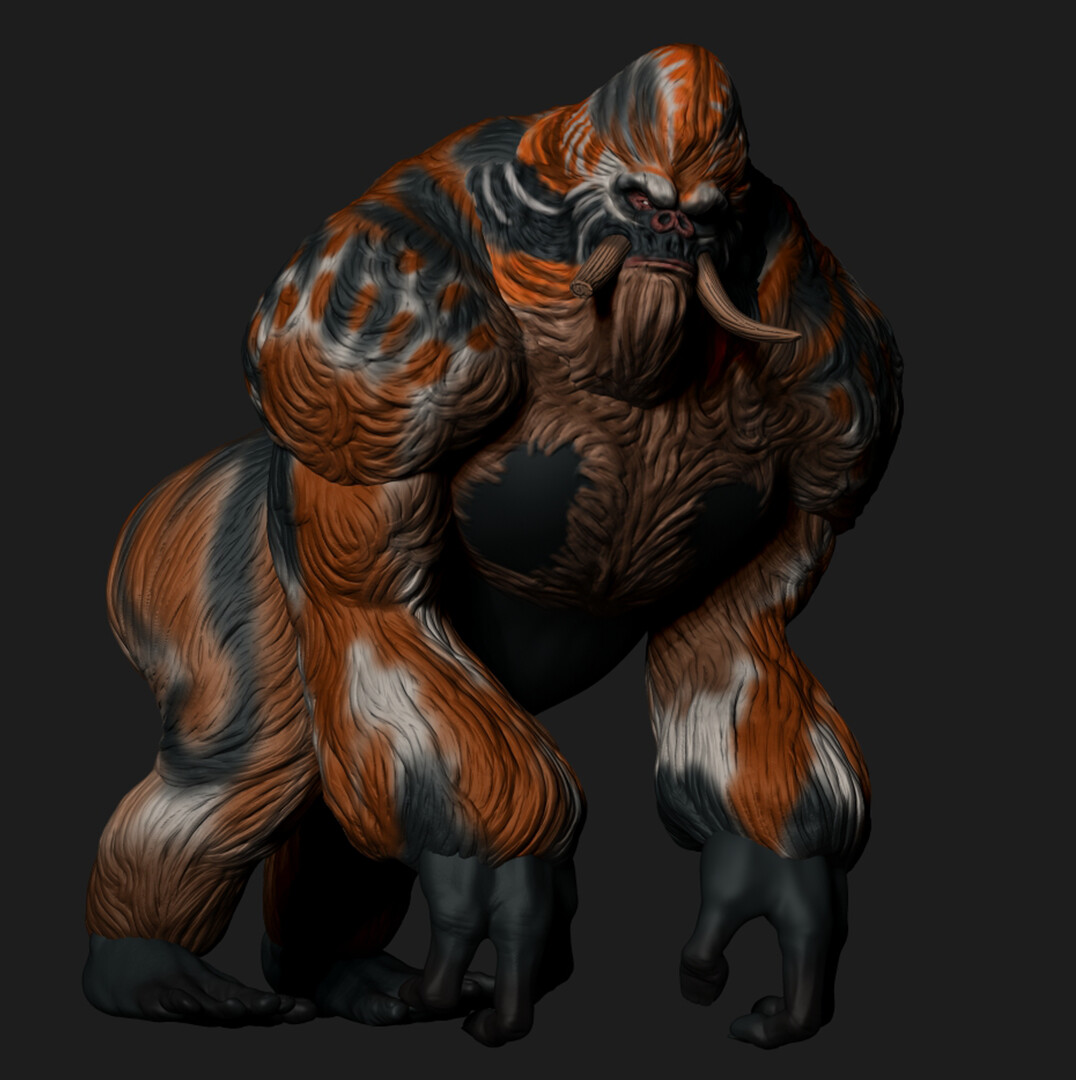 Fernando Poletto - Gorilla - Creature Concept 3D