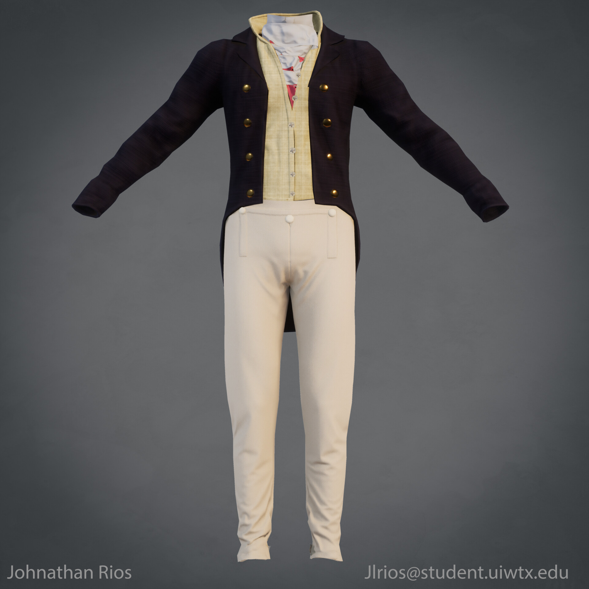 ArtStation - Georgian Period Clothing Style, Johnathan Rios