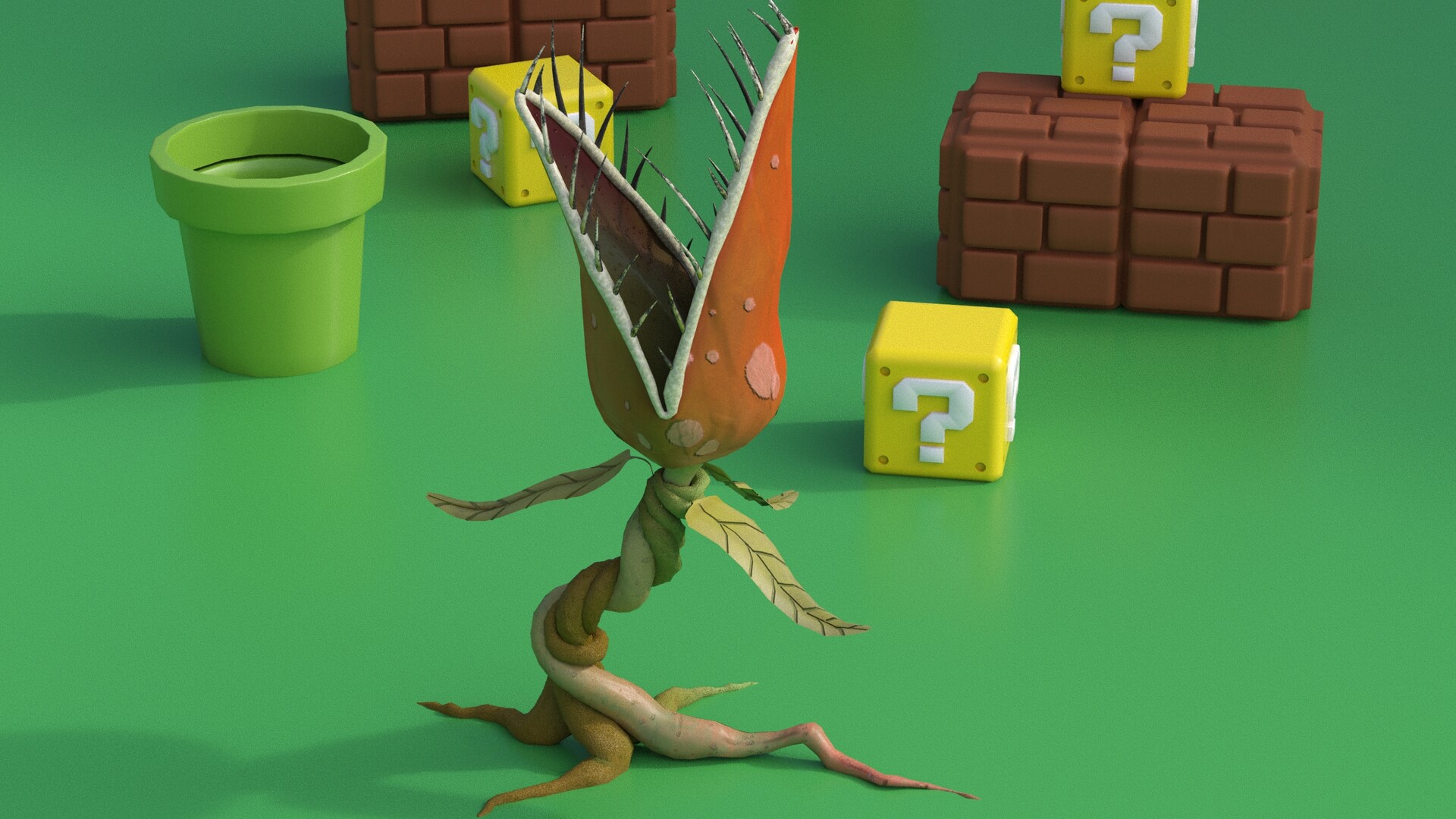 ArtStation - Mario Inspired plant