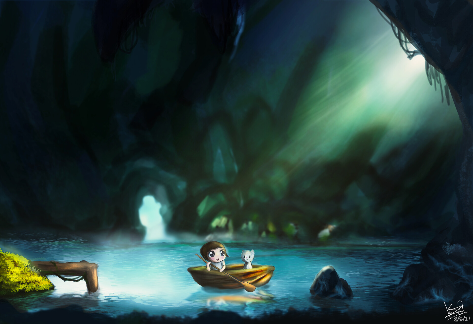 ArtStation - Exploring Cave