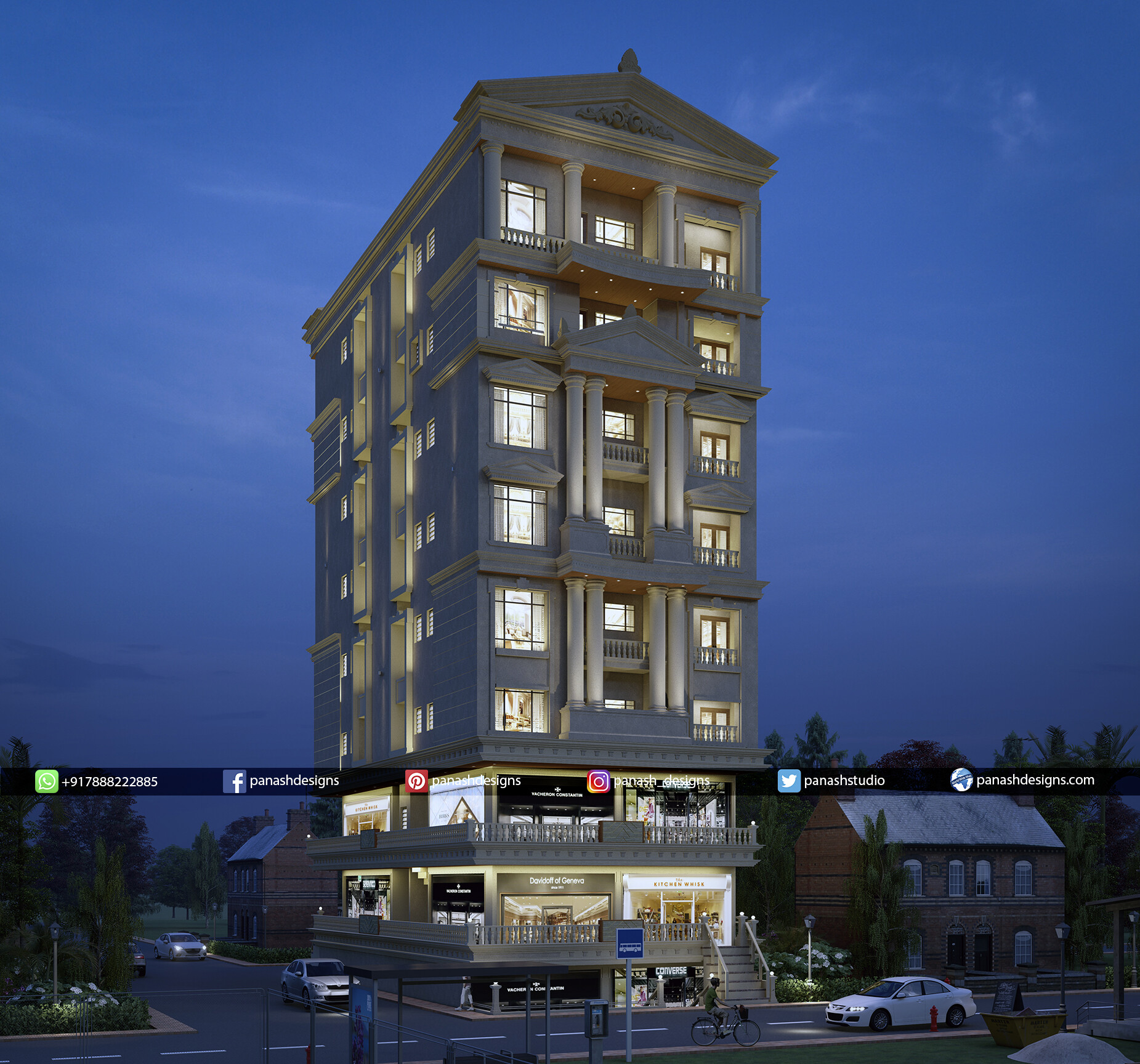 Modern High Rise Building Elevations