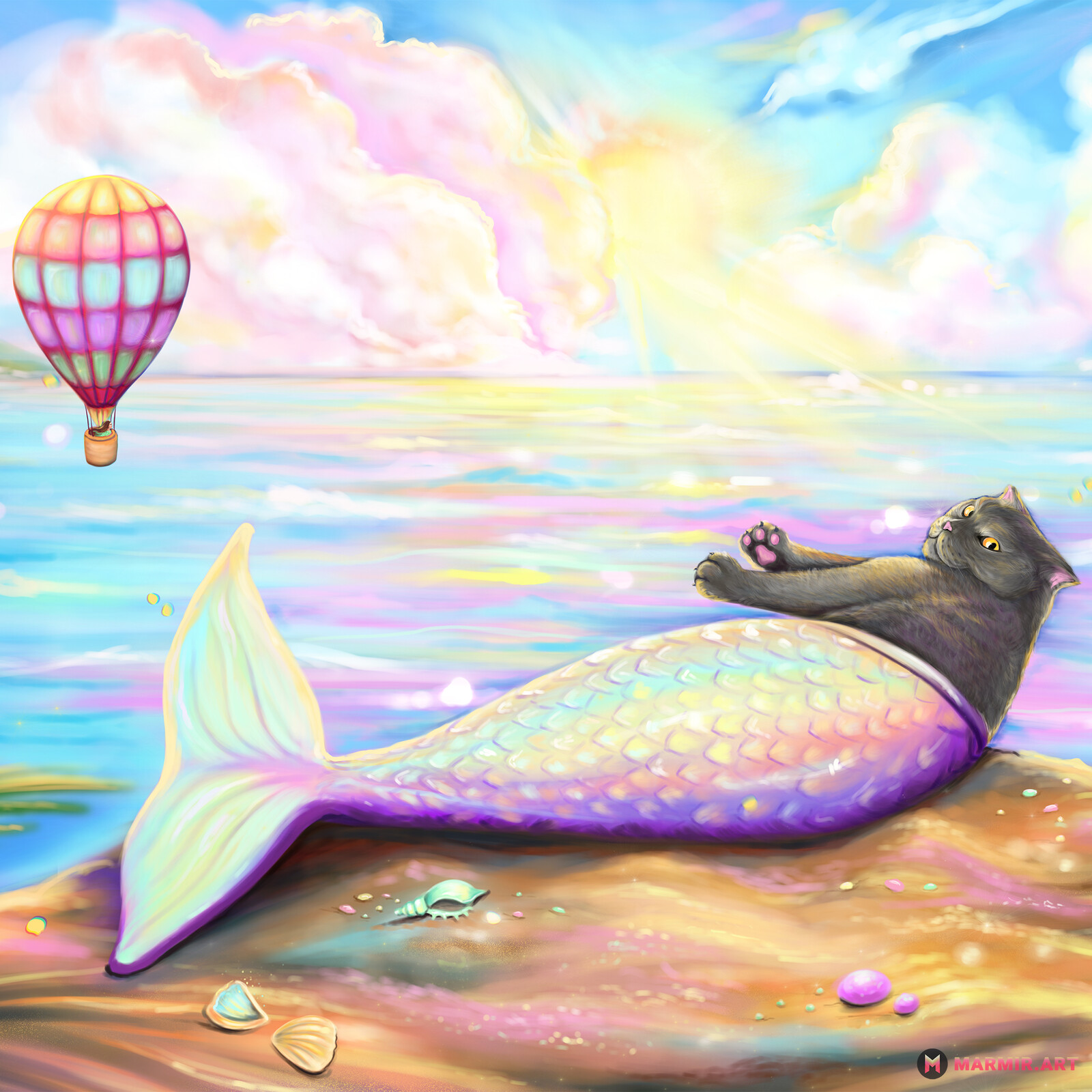 MarMirArt - Cat Mermaid | Concept Art | Animation | Time-Lapse