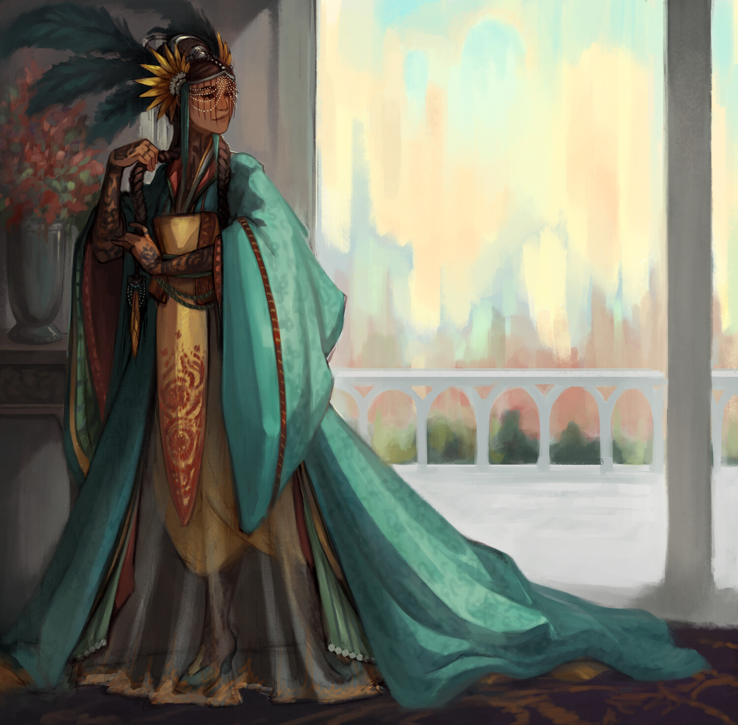 ArtStation - Turan Dress- A young Lady Prepares
