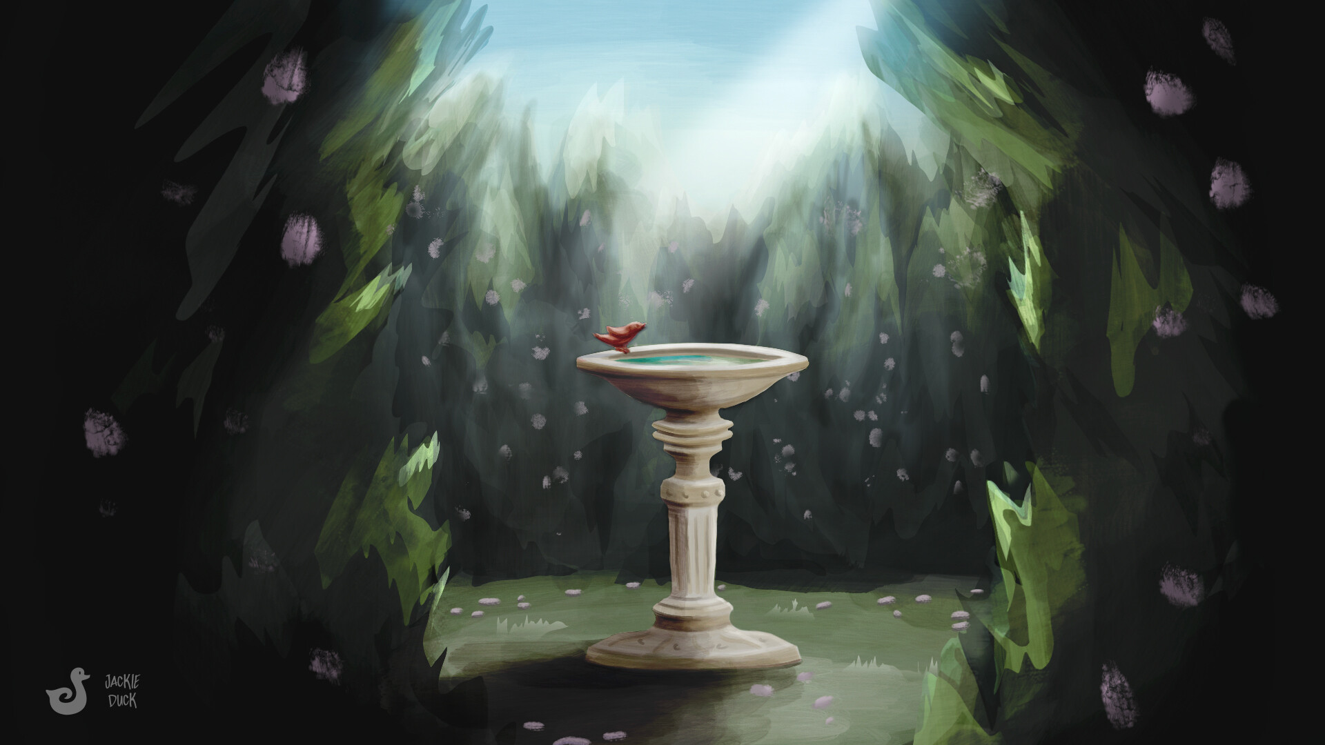 ArtStation - Bird Bath