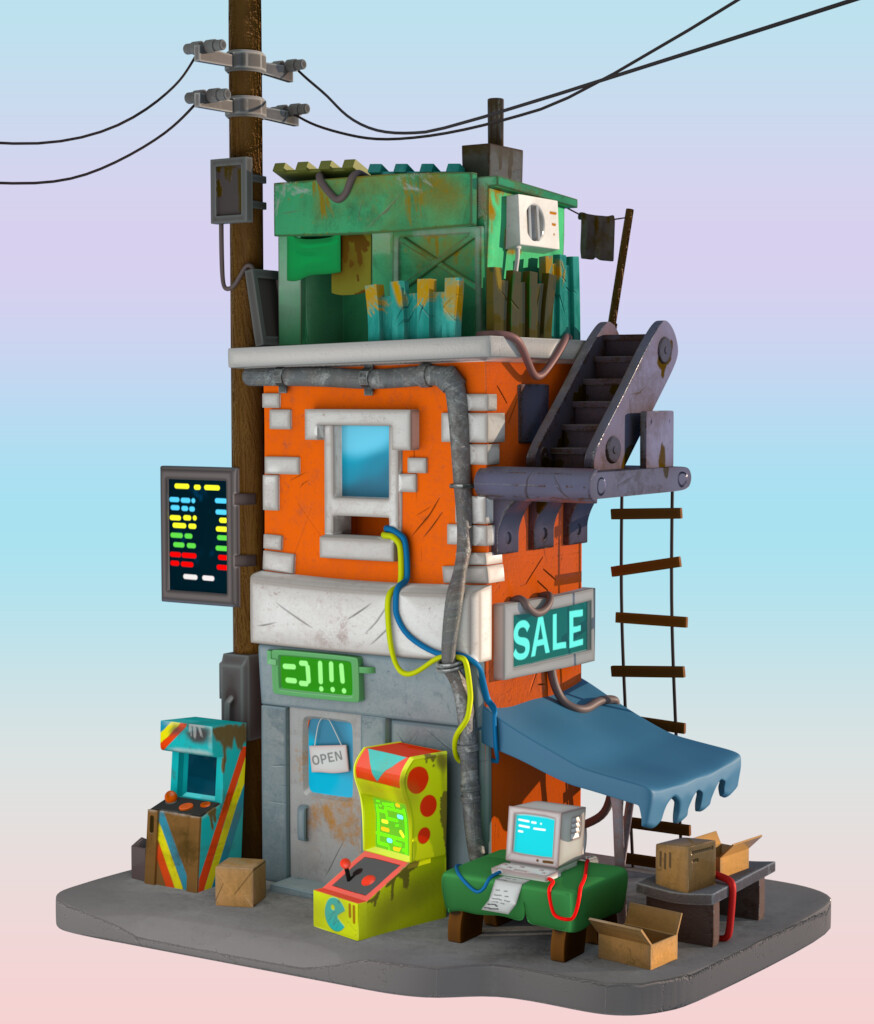 ArtStation - Retro Building