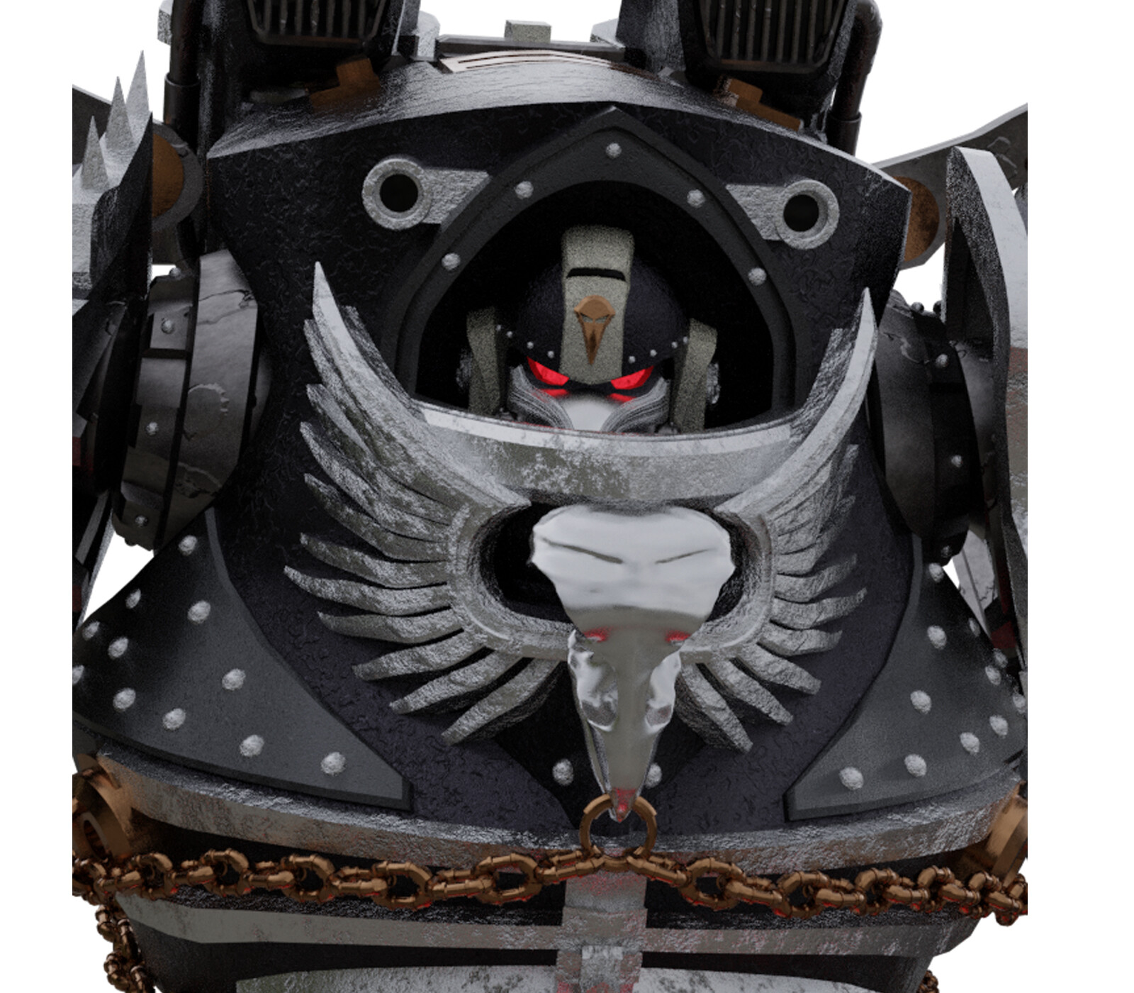 ArtStation - Reworked Raven Guard Primarch Dreadnought.