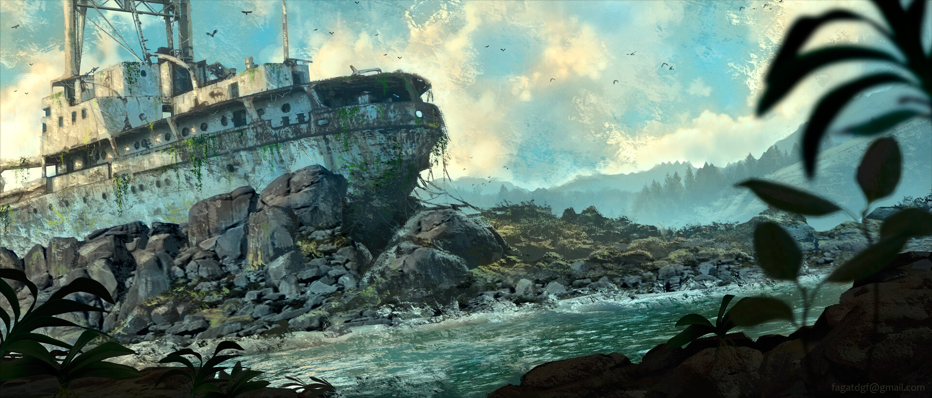 ArtStation - ABANDONED: Stranded ship