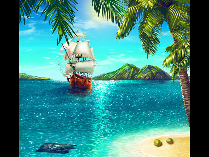 ArtStation - Pirates Themed slot - Game Background design