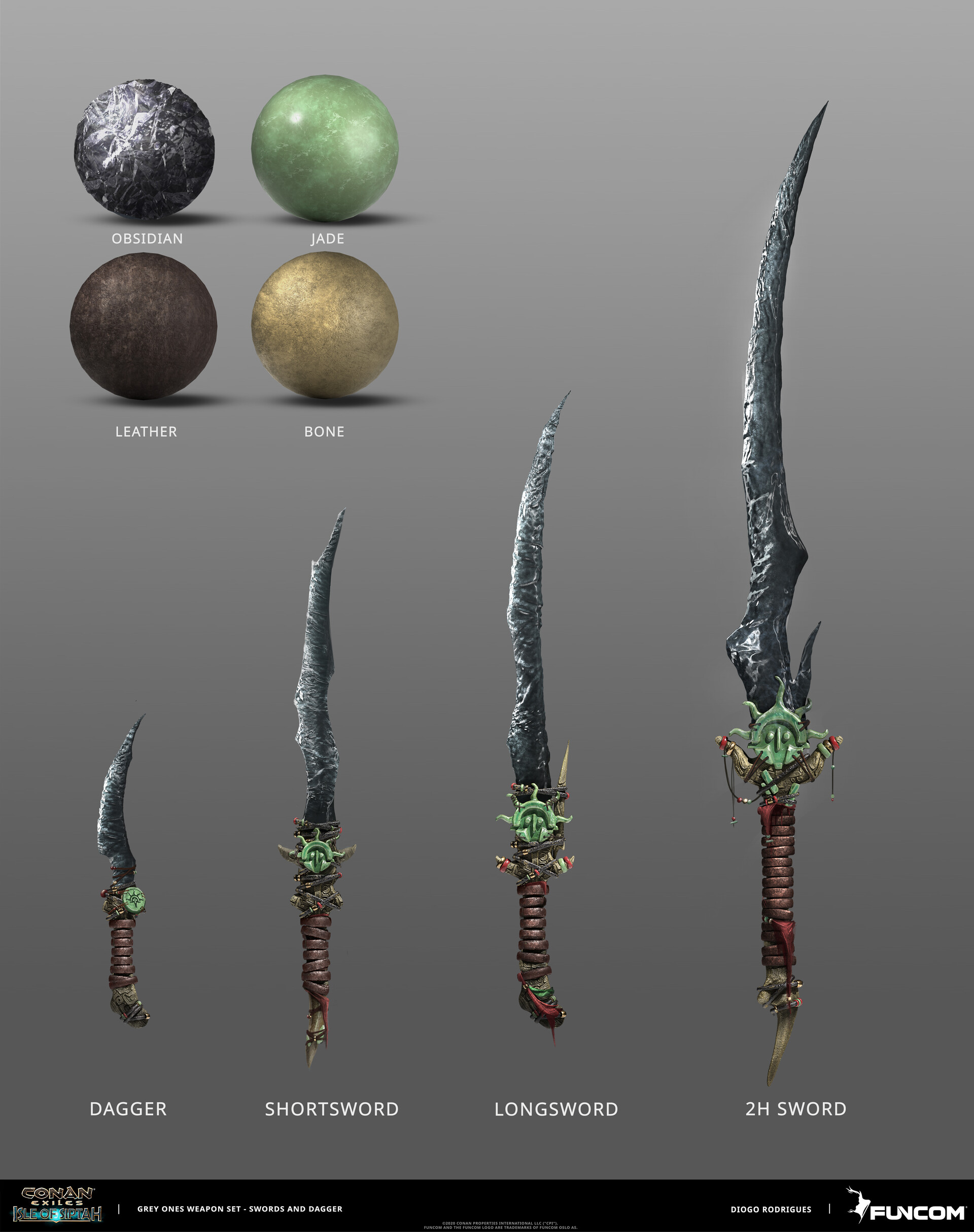 Diogo Rodrigues - Conan Exiles "Isle of Siptah" - Grey Ones Weapon Set