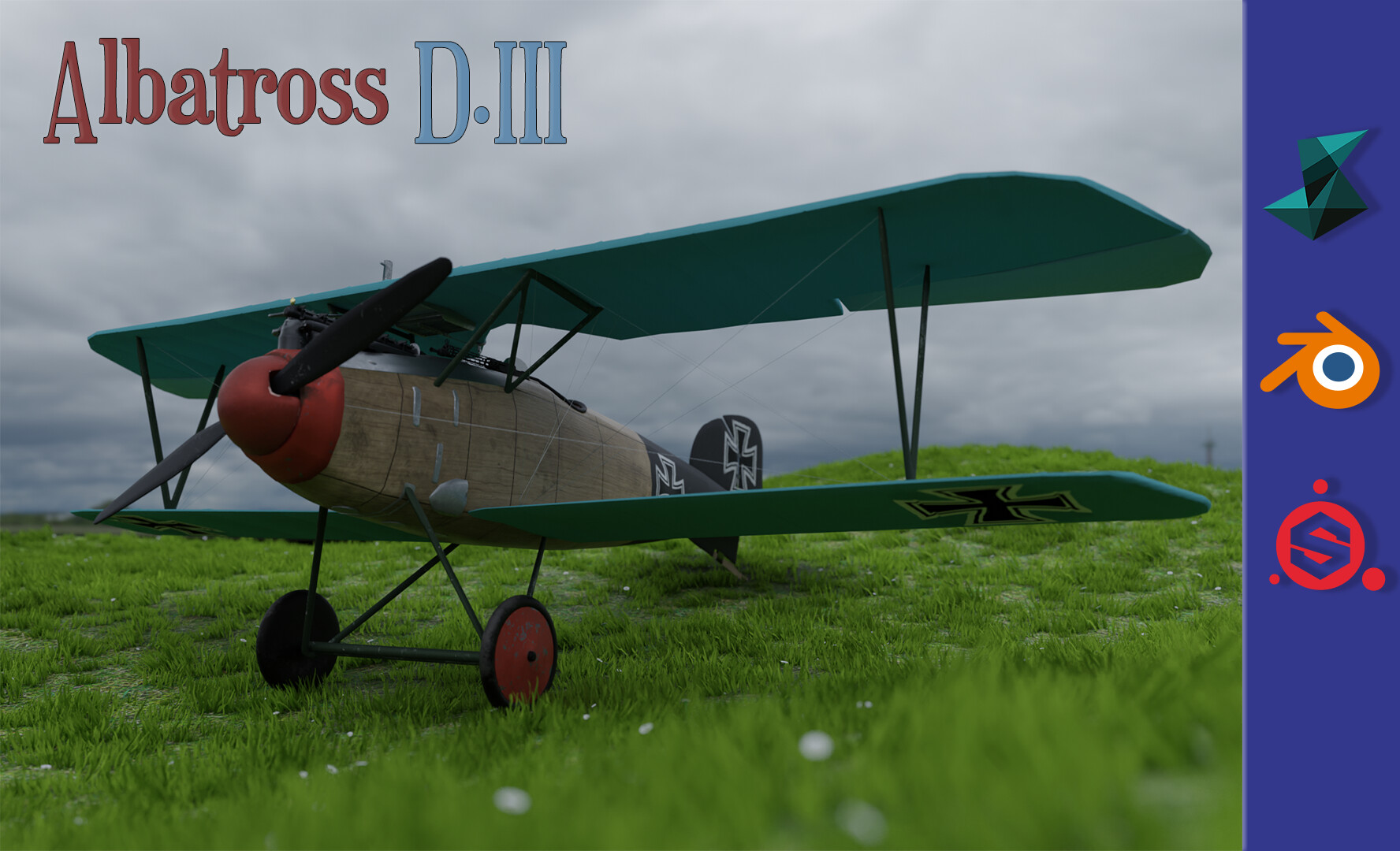 ArtStation - Albatros D.III - High poly render