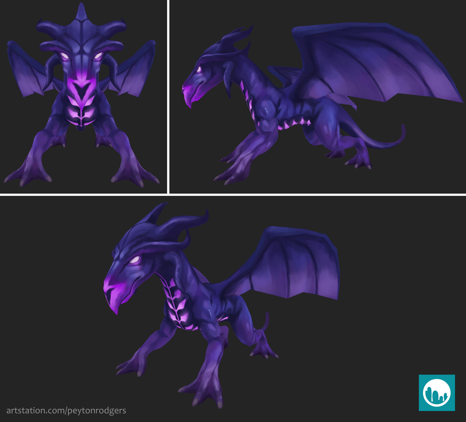 ArtStation - Dragon: Hand-painted Textures