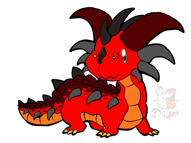 ArtStation - Spiky Dragon Coloring Page Free2Use