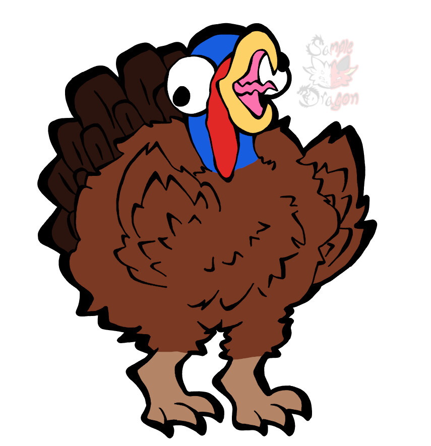 ArtStation - Derpy Turkey Coloring Page Free2Use