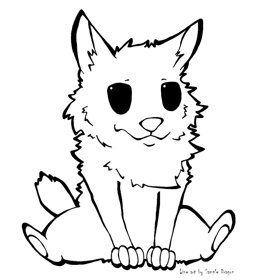 german shepherd coloring page easy
