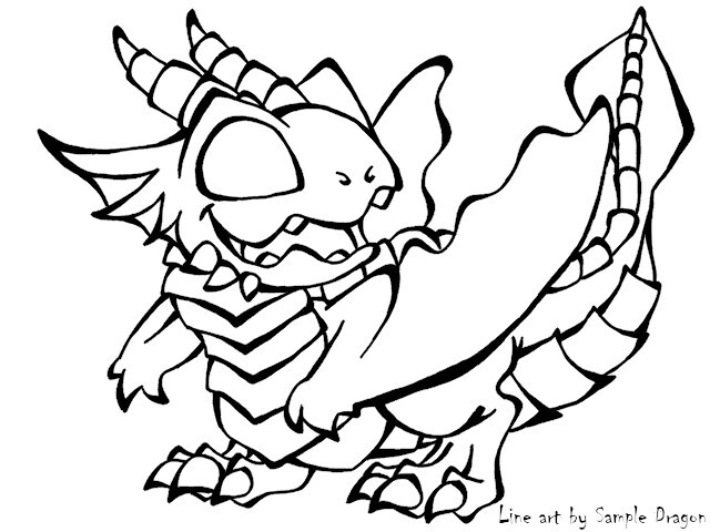 free wyvern coloring pages