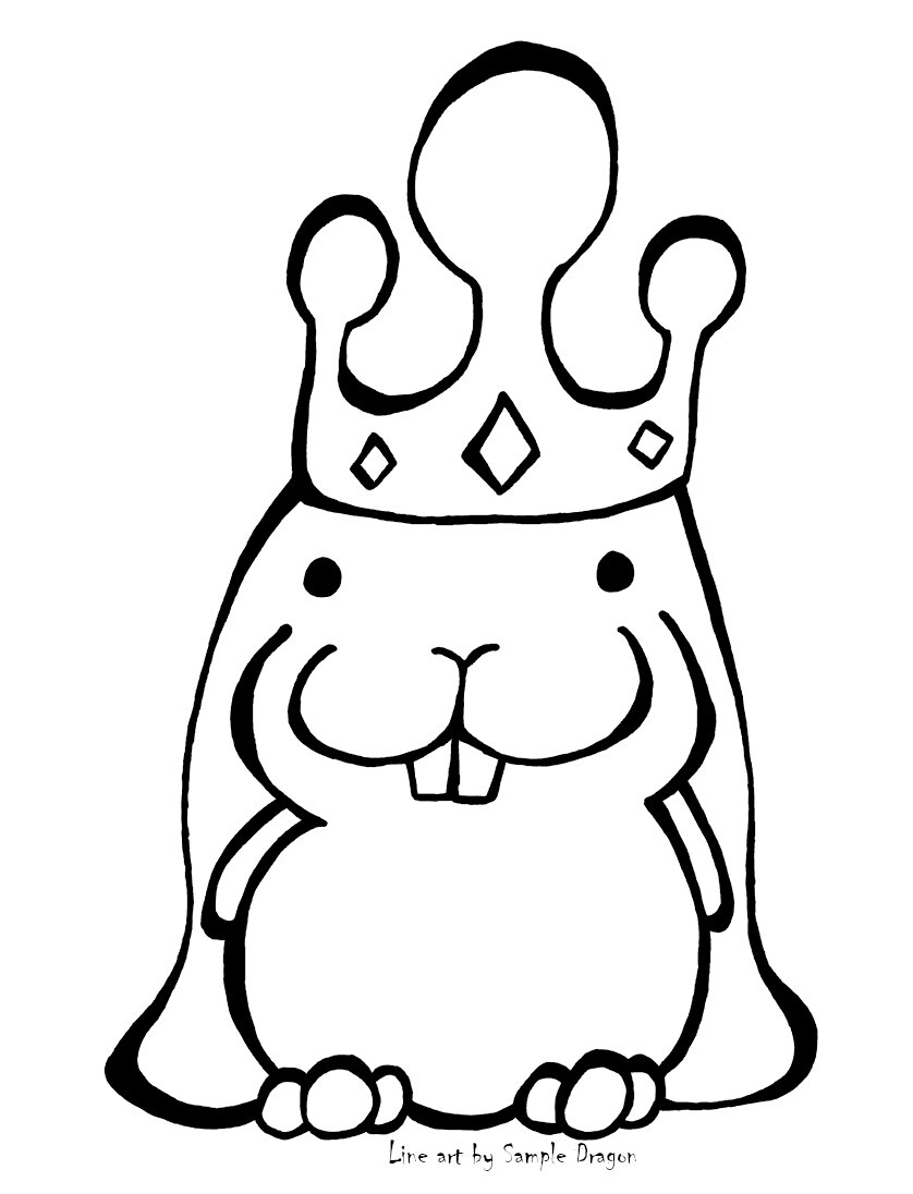 chubby bunny coloring page