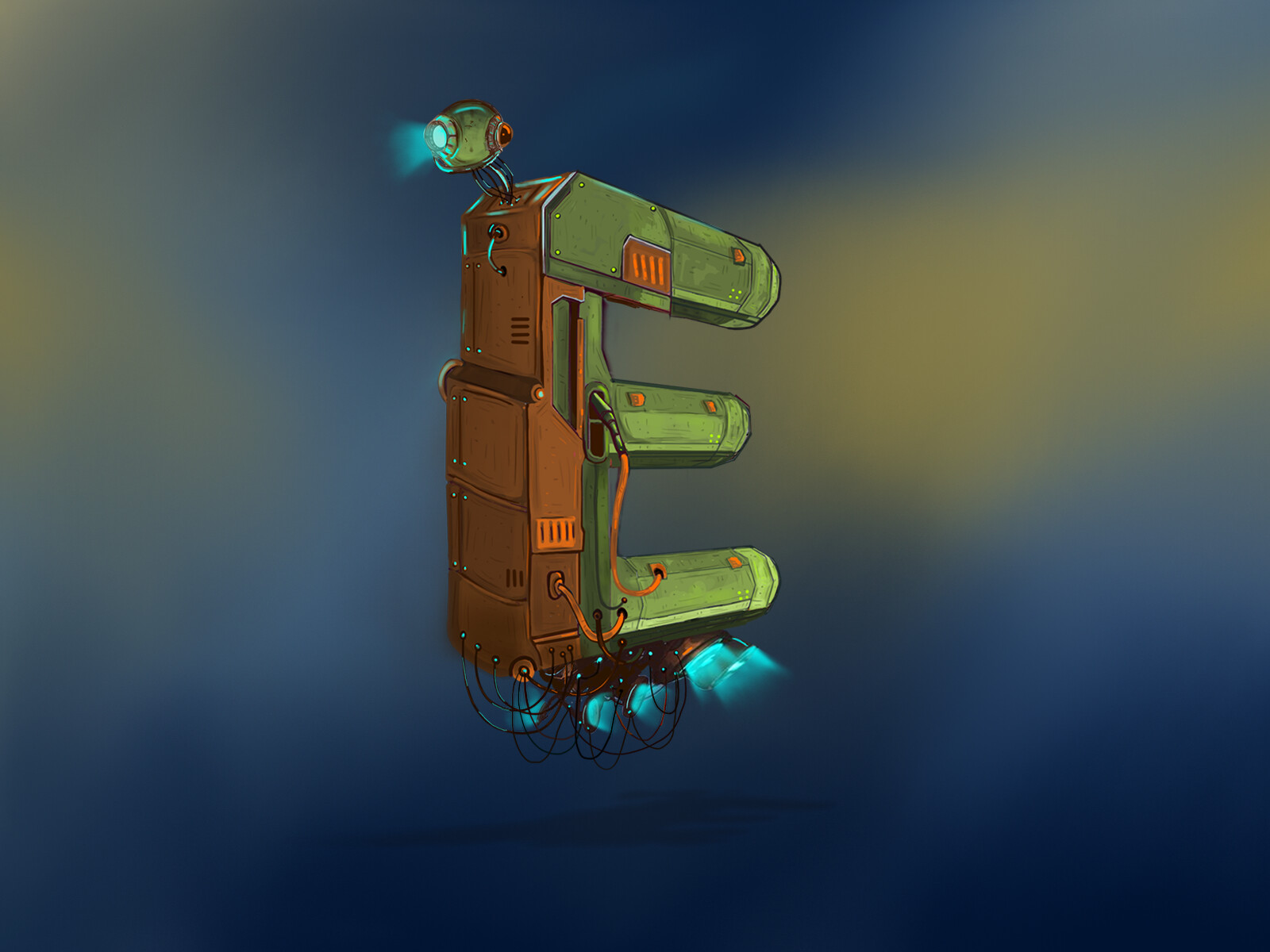 ArtStation - 36daysoftype letter E