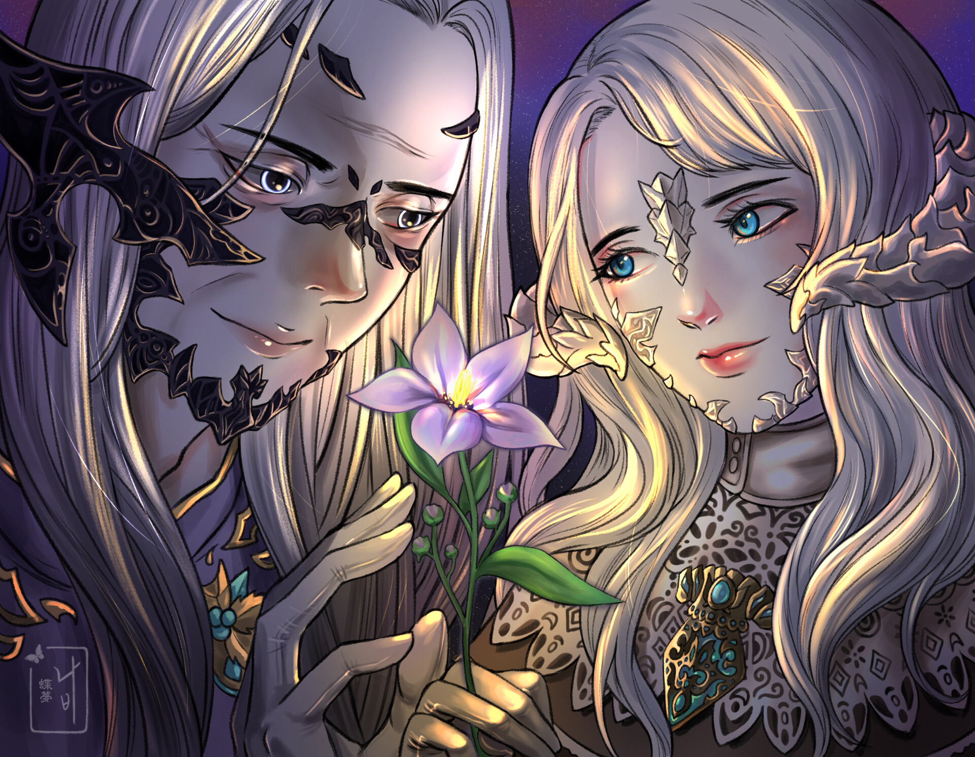 ArtStation - [FFXIV] Au Ra - Father and Daughter