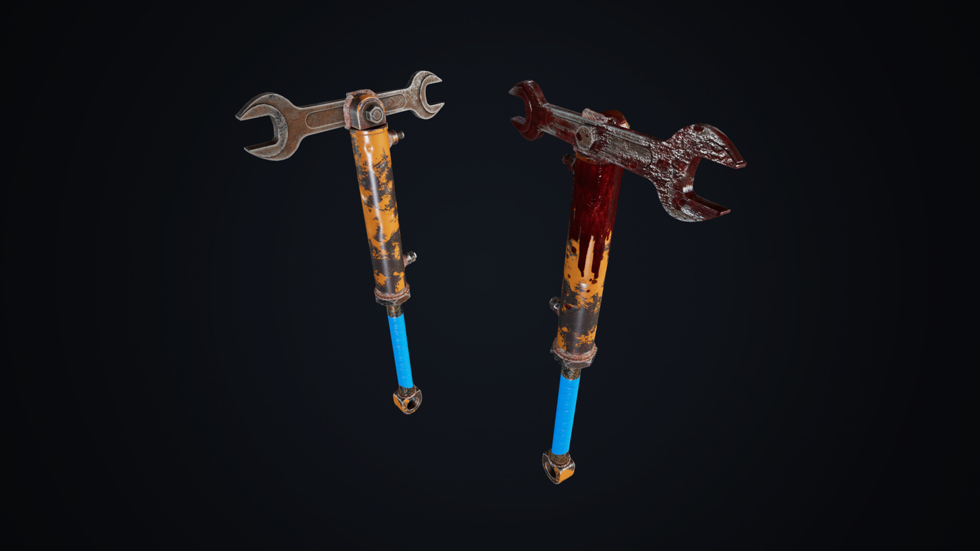 ArtStation - Post Apocalyptic Melee Weapon Hydraulic