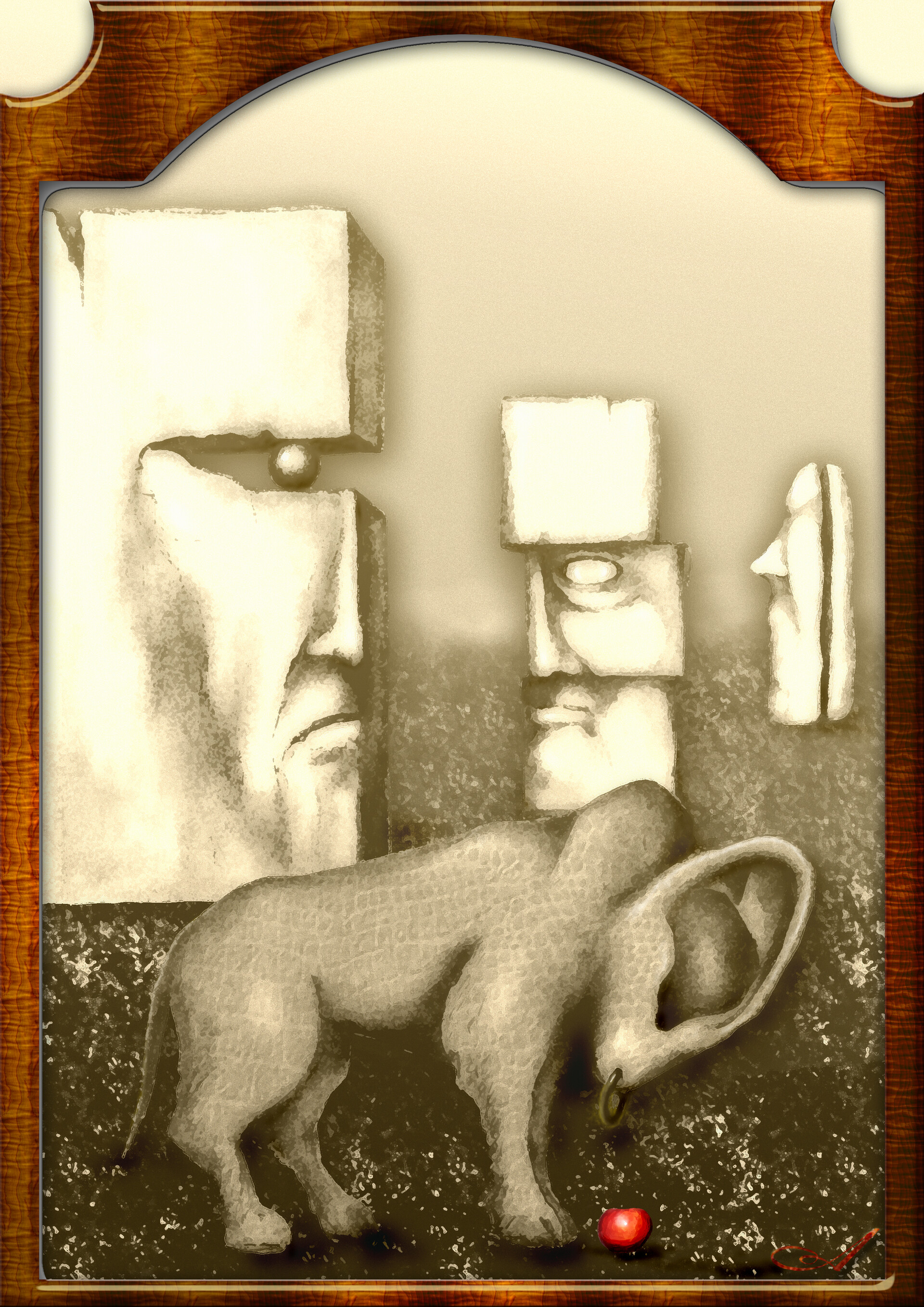 ArtStation - Stone faces