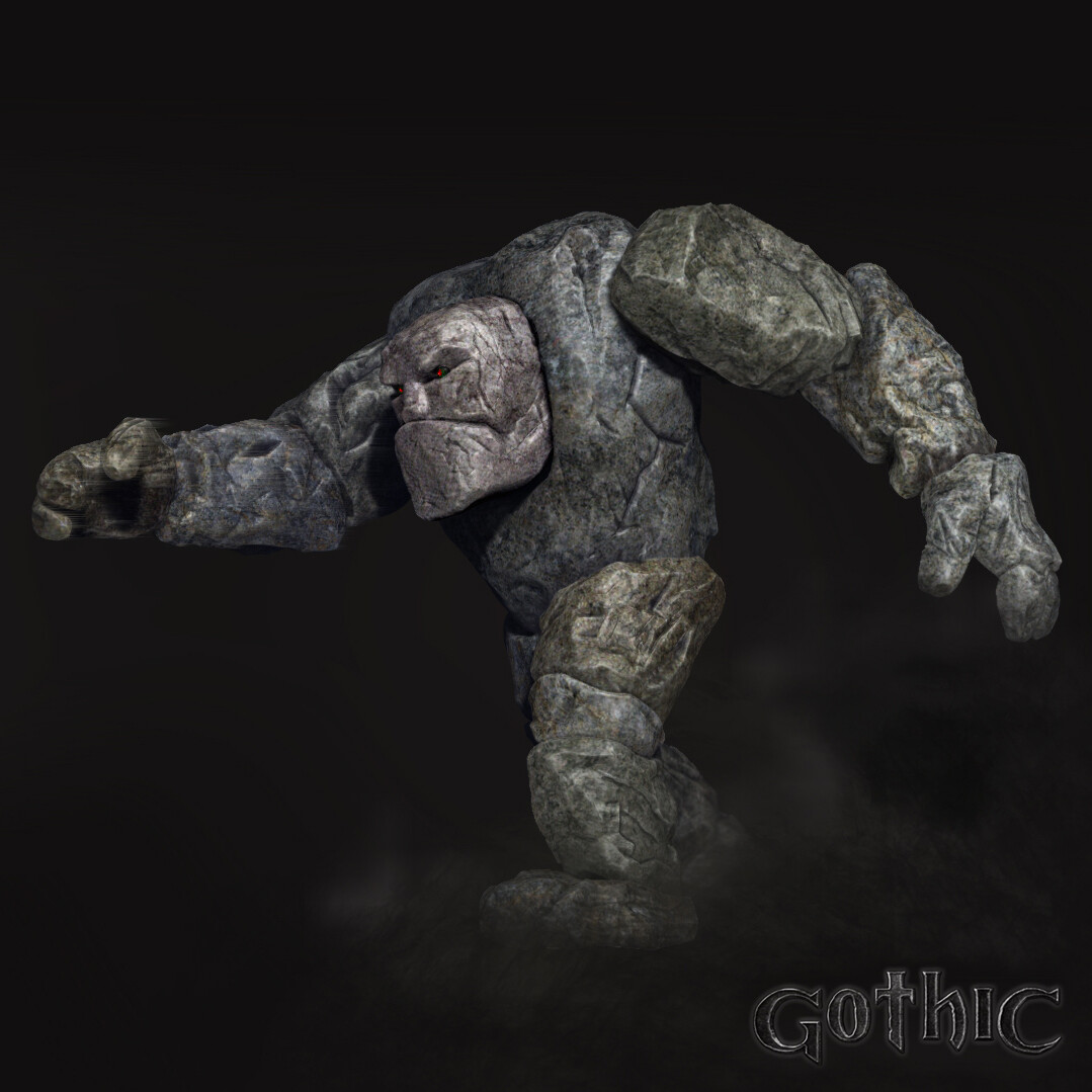 ArtStation - Gothic Stone Golem.