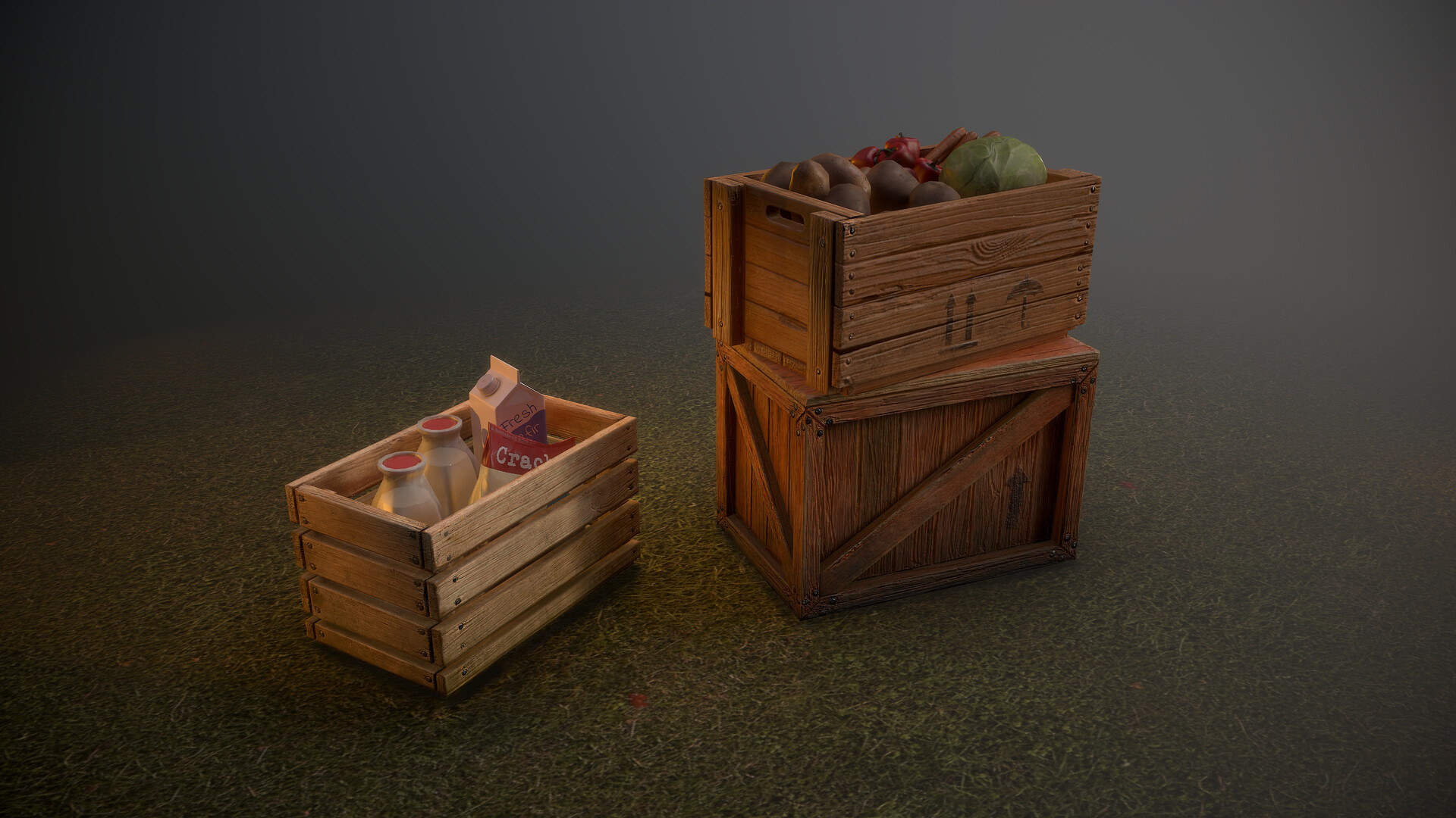 ArtStation - Wood boxes