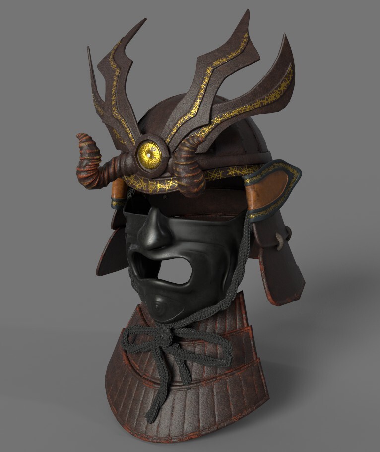 ArtStation - samurai helmet/kabuto