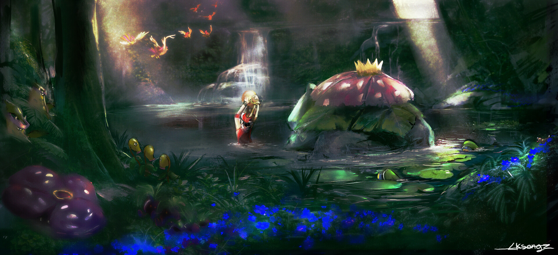 ArtStation - Pokemon Art: Water looks deeper than I thought!