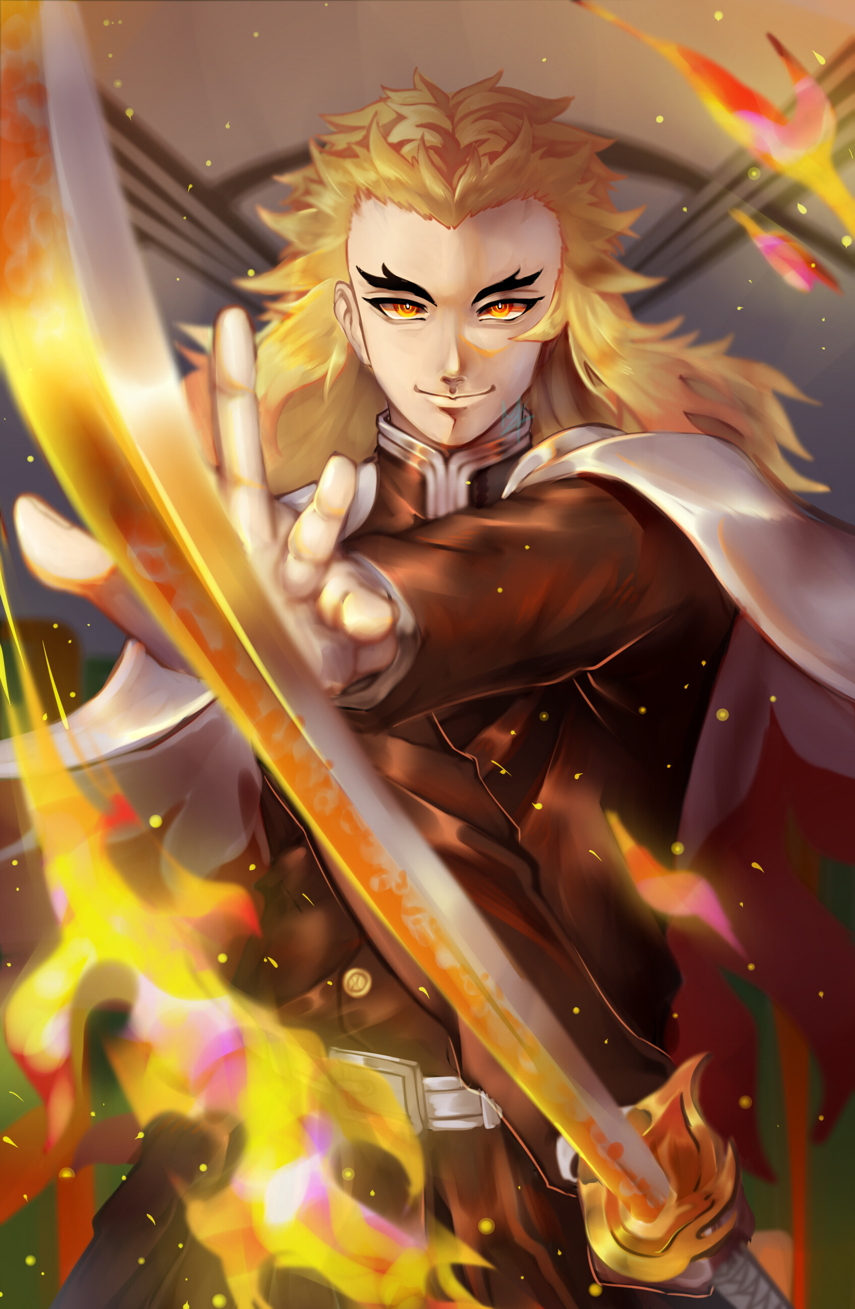 ArtStation - Mugen Train Arc : Kyojuro Rengoku