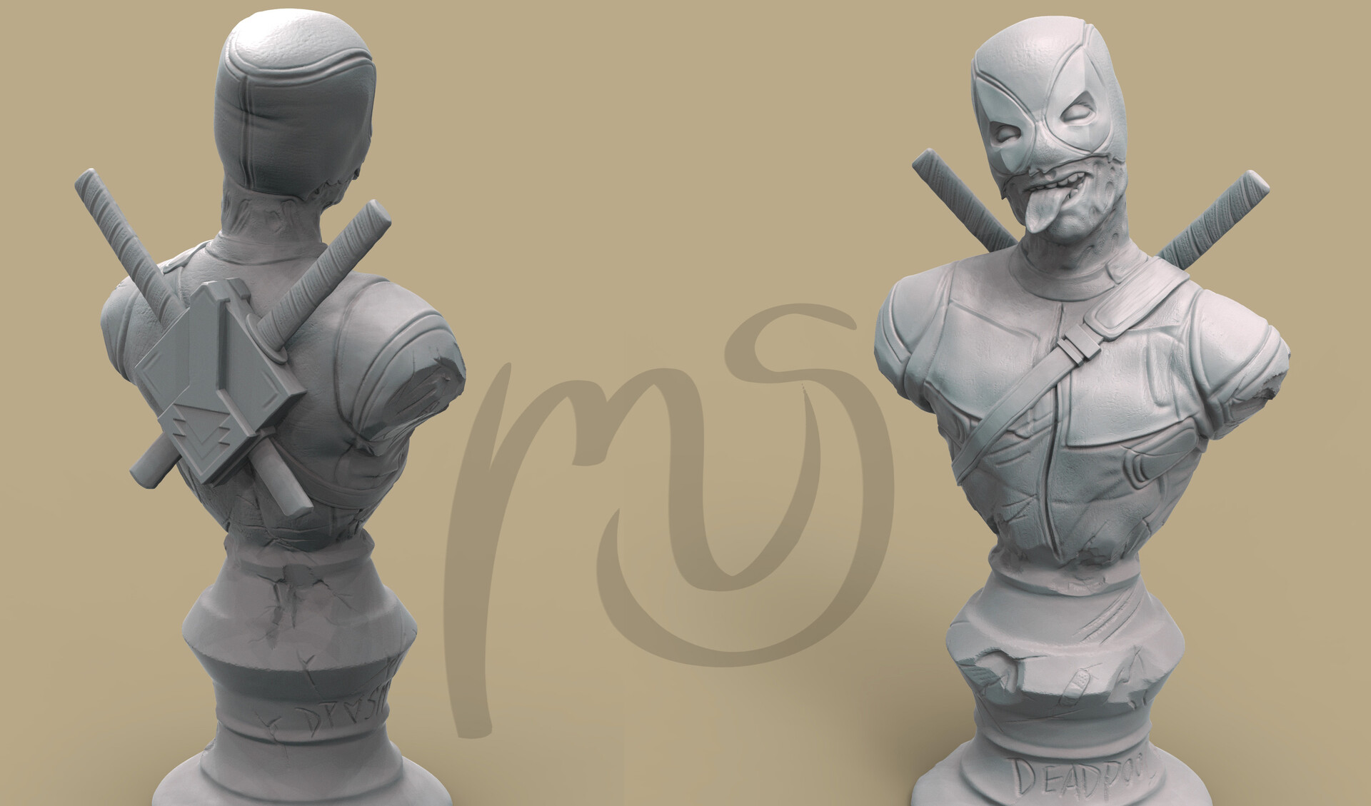 ArtStation - Deadpool Bust