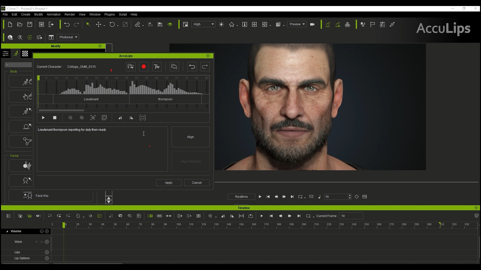 Reallusion Inc. - 3D Soldier Character Animation with Expression and Lip-sync
